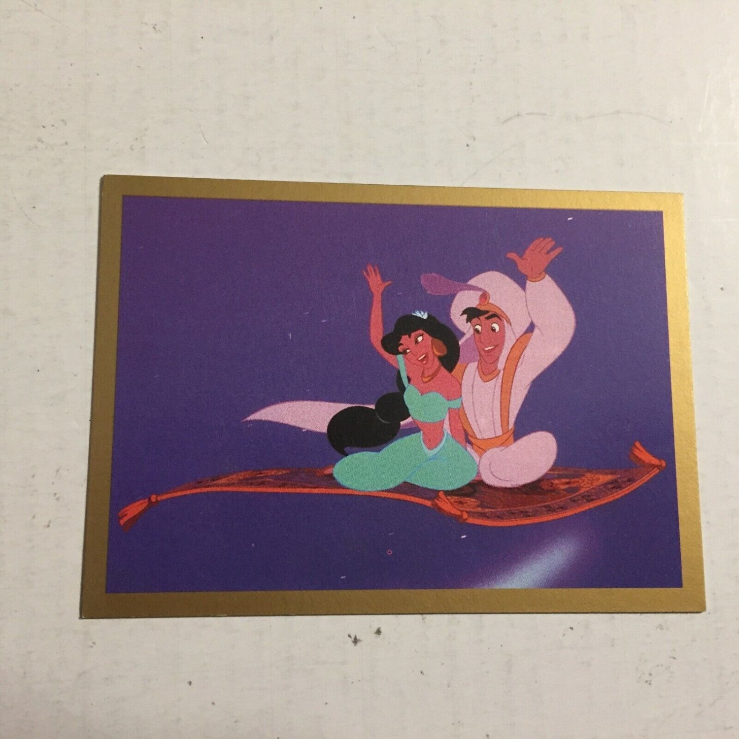 1992 Disney Aladdin & Jasmine Magic Carpet Ride Trading Card