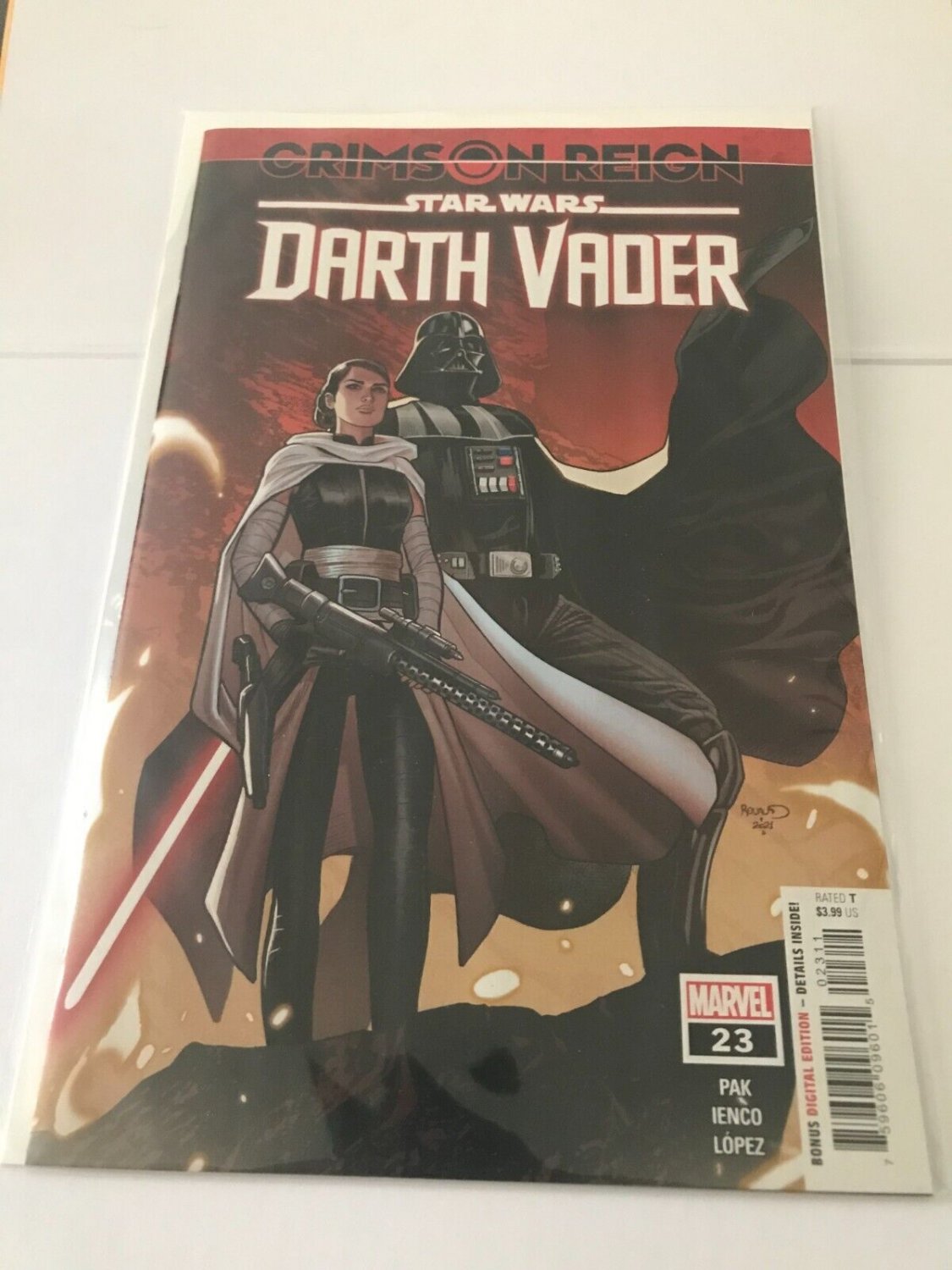2022 Marvel Crimson Reign Star Wars Darth Vader Paul Renaud Cover #23