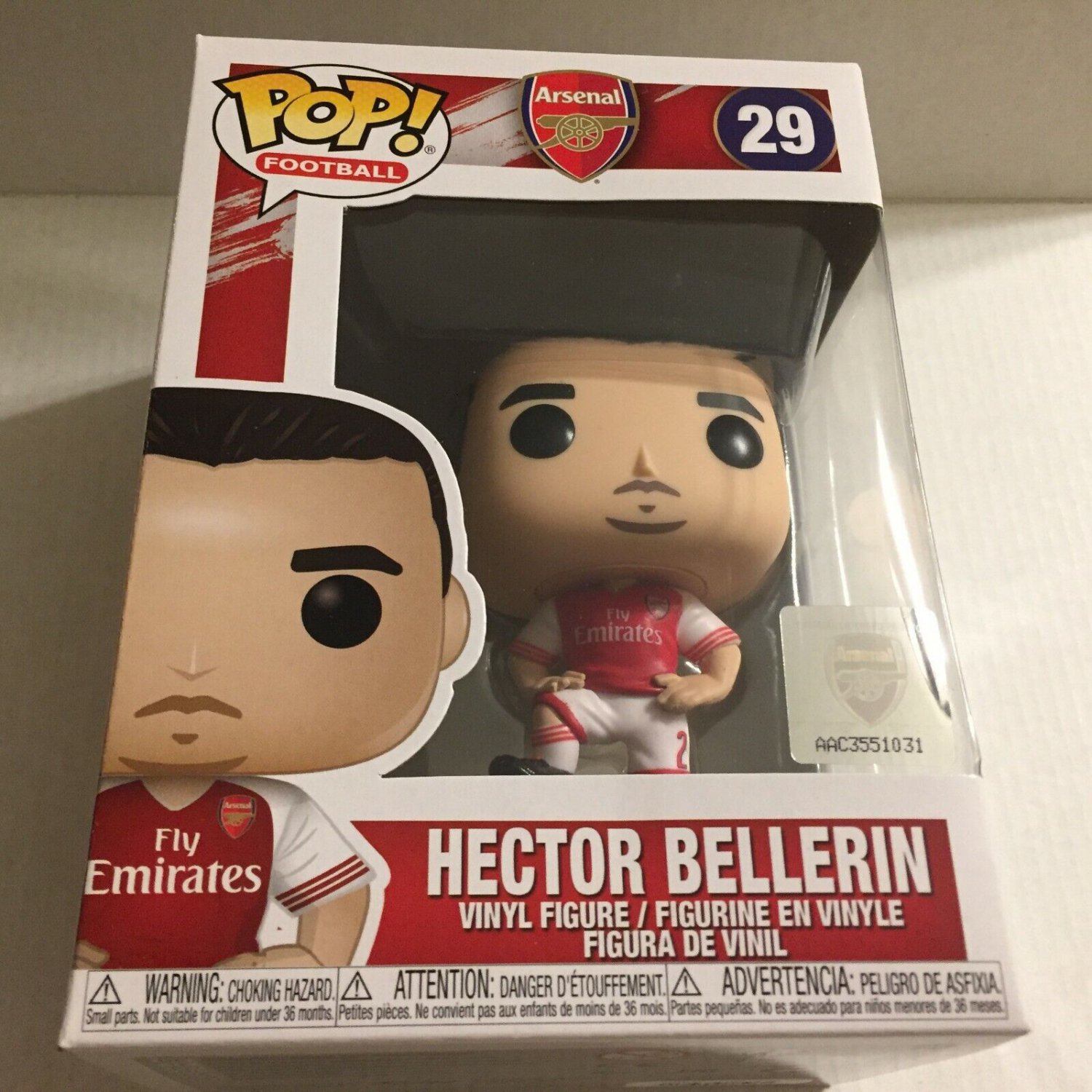 NEW Arsenal Football Club Hector Bellerin Funko Pop Figure #29
