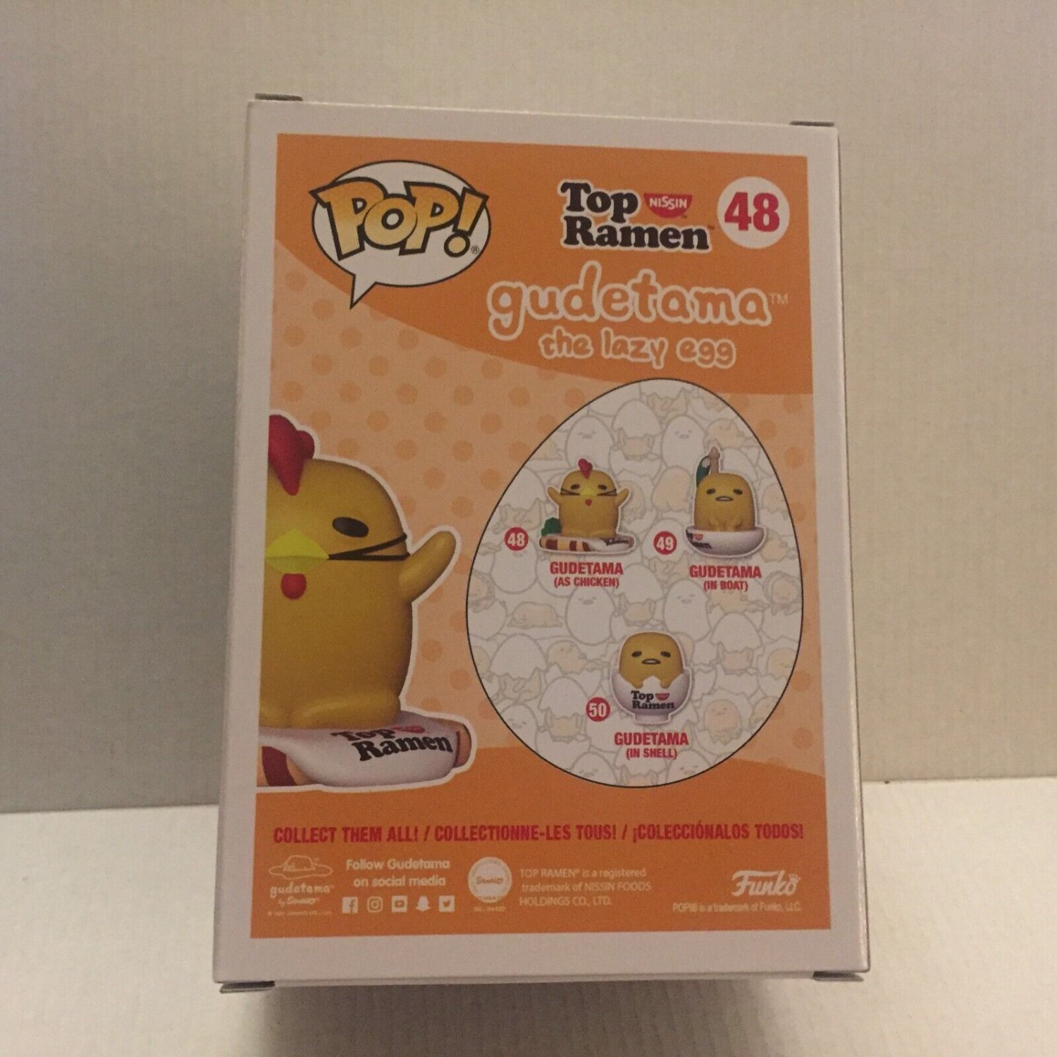 NEW Top Ramen Gudetama The Lazy Egg Funko Pop Figure #48