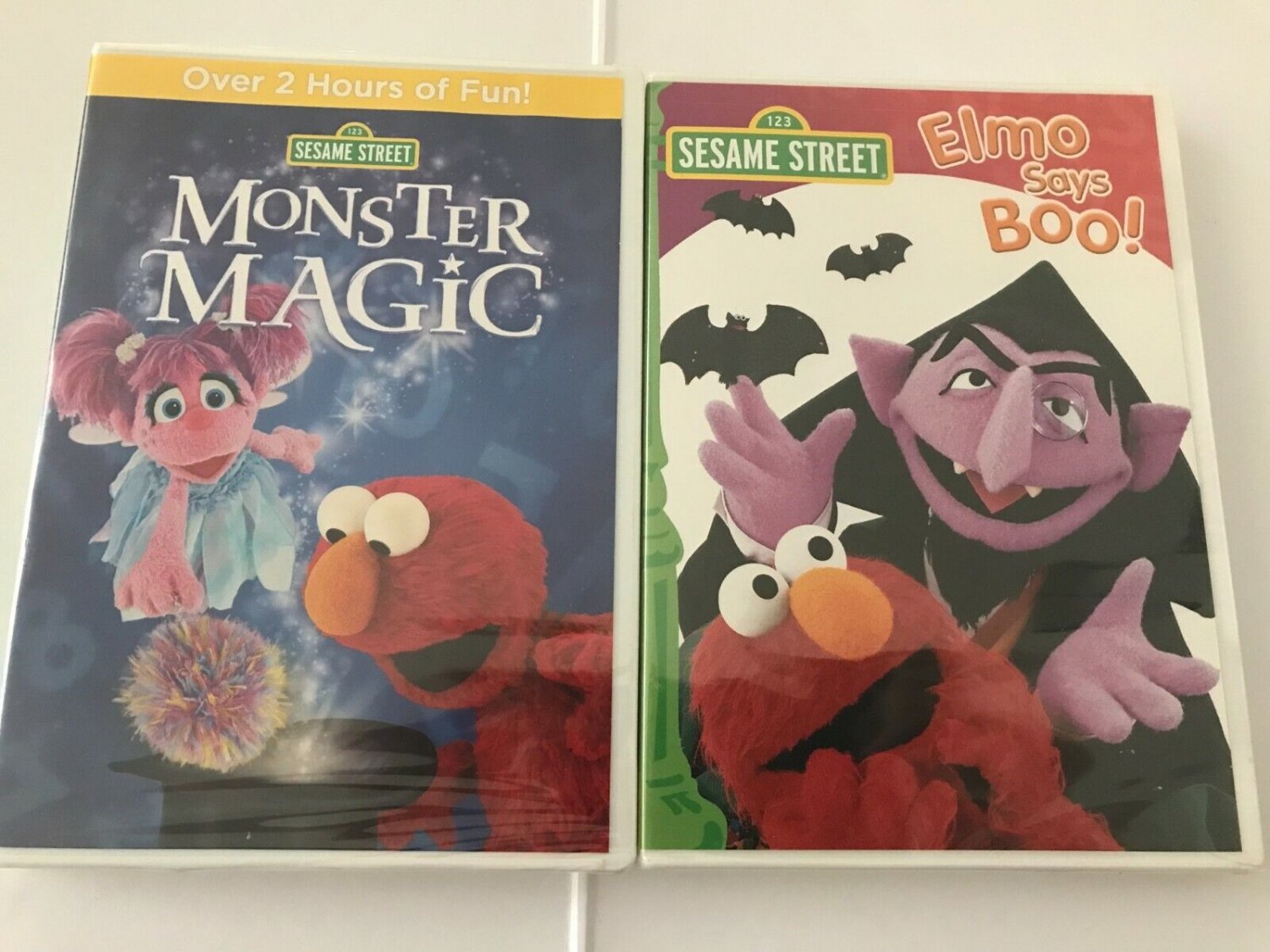 2 New Sesame Street DVDs Sealed - Monster Magic & Elmo Says Boo