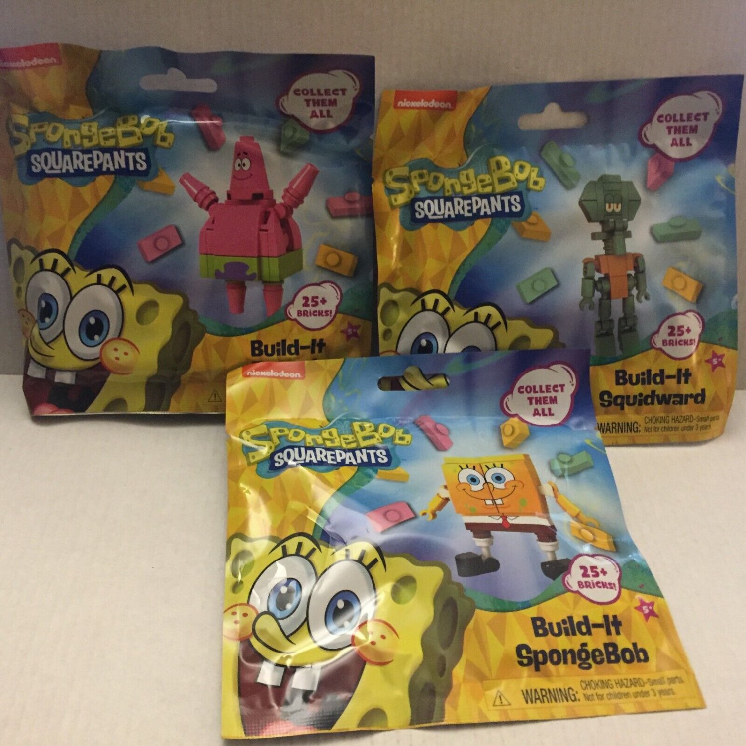 New Nickelodeon Spongebob Build-It Mini Figurines