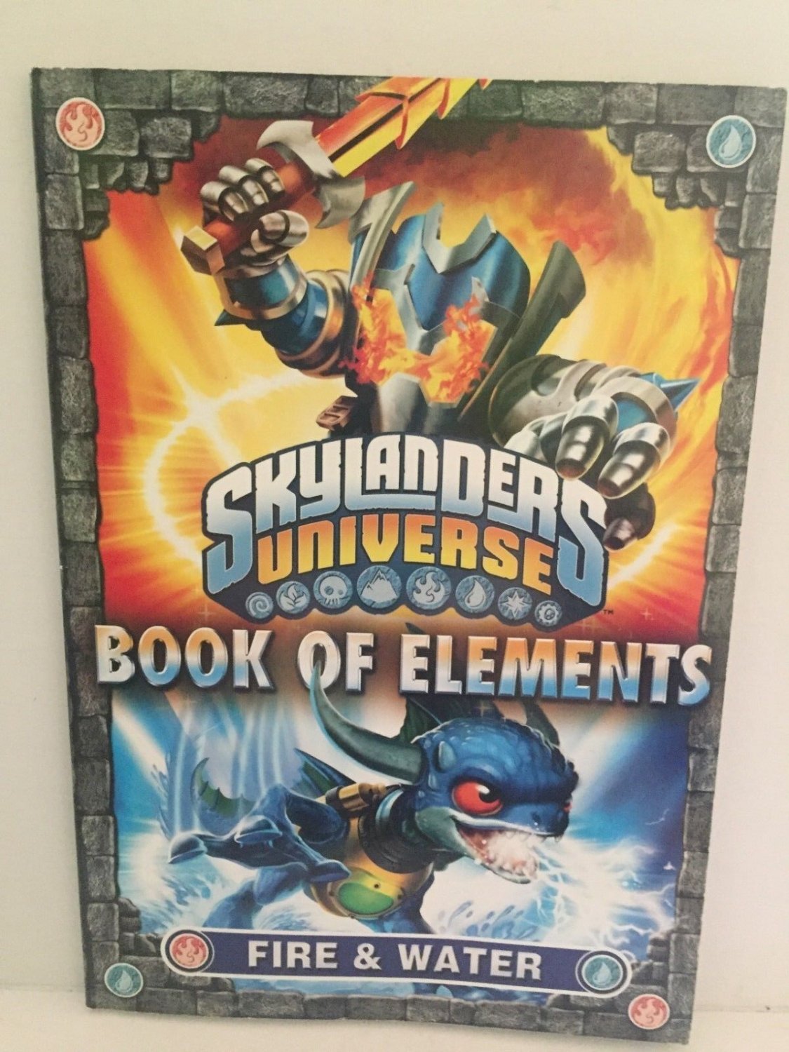 New Skylanders Universe Book of Elements Fire & Water Softcover Book