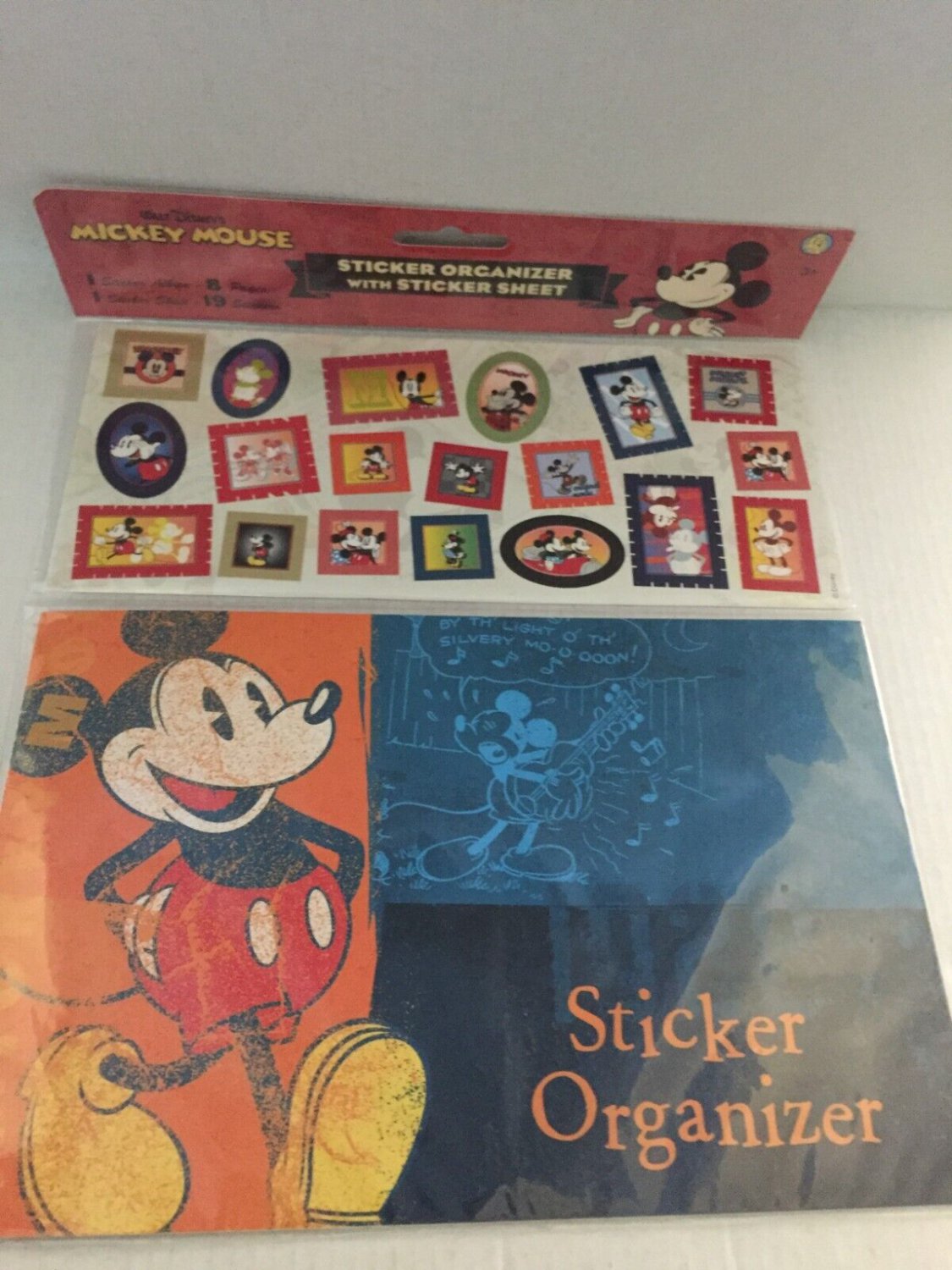 NEW Disney Mickey Mouse Sticker Organizer with Sticker Sheet
