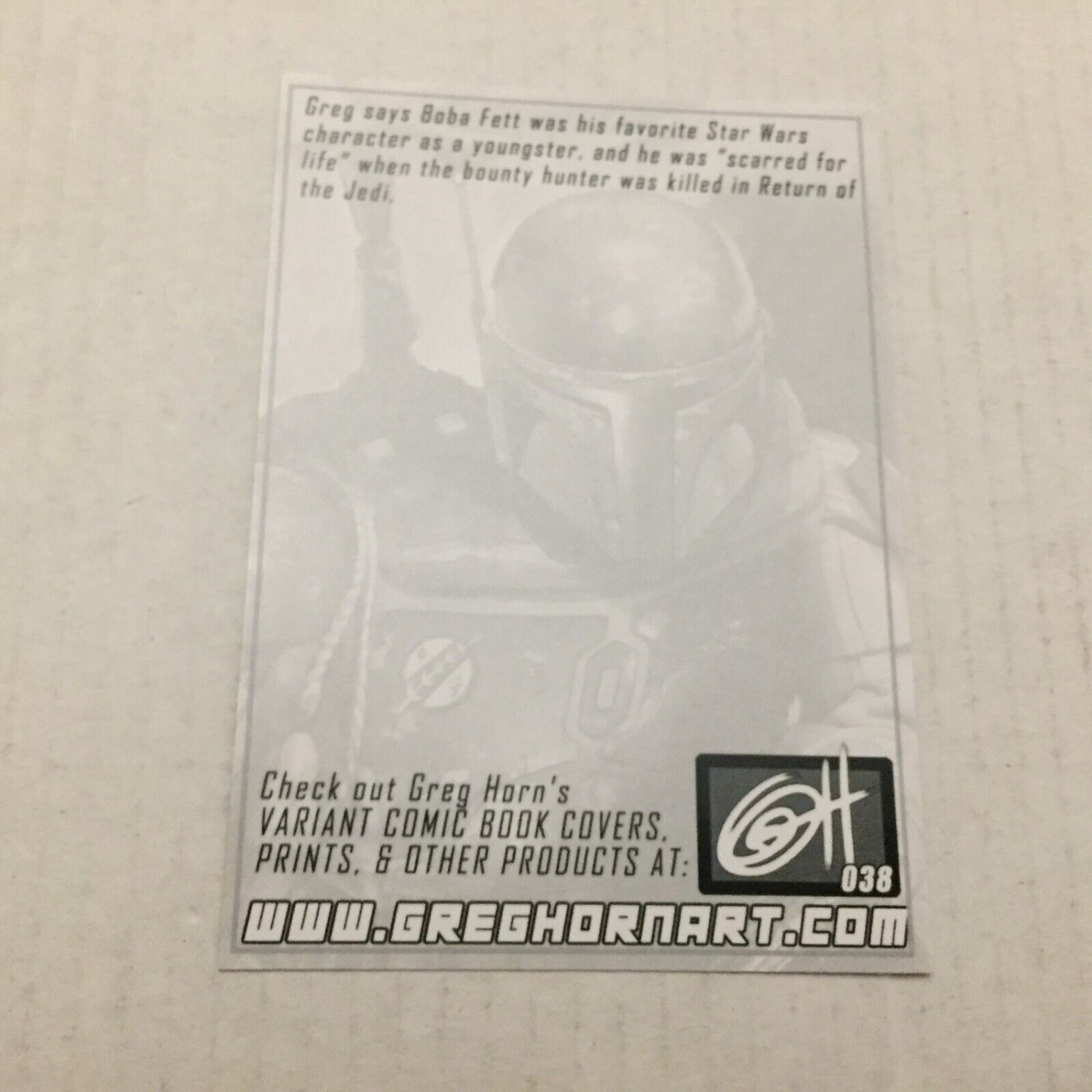 2022 Star Wars Boba Fett Greg Horn Art Trading Card #38