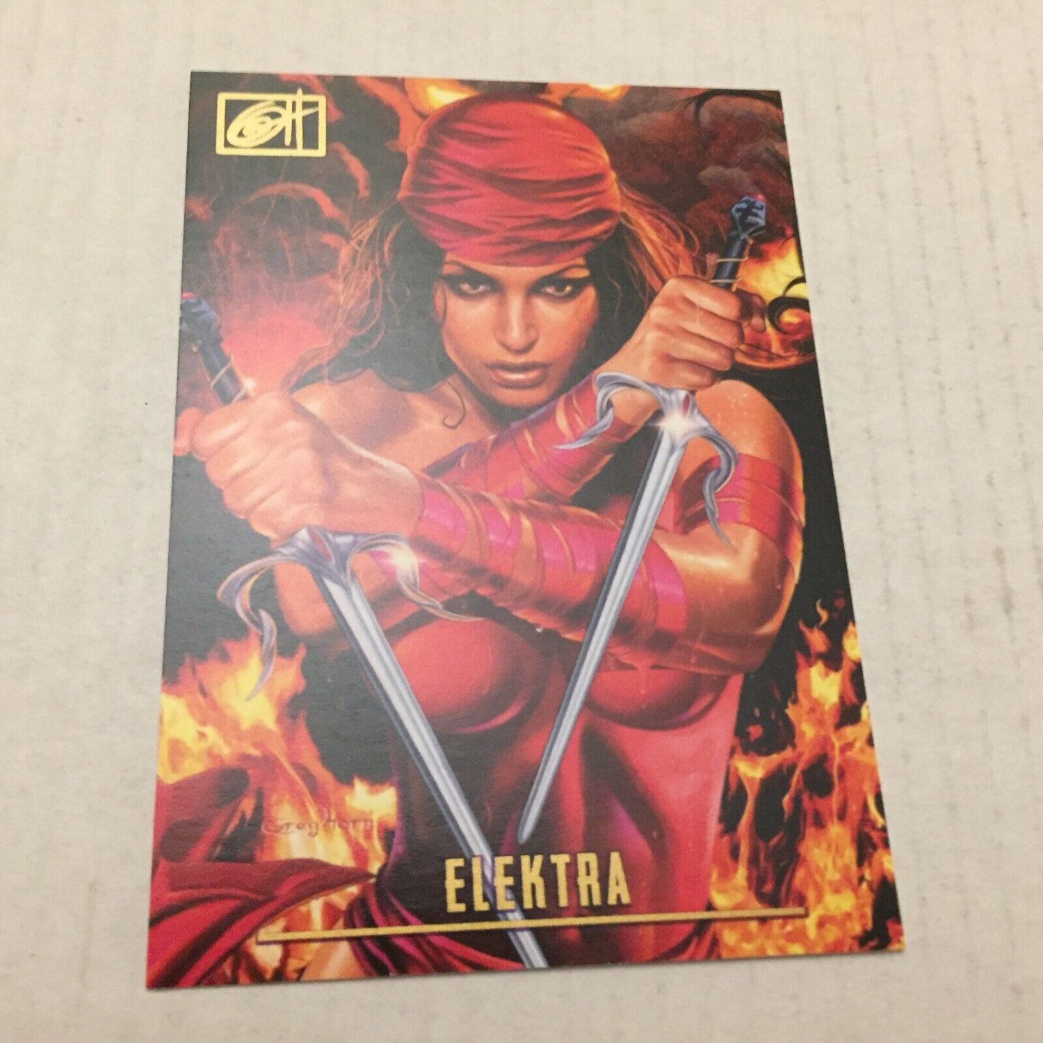 2022 Marvel Elektra Greg Horn Art Trading Card #4