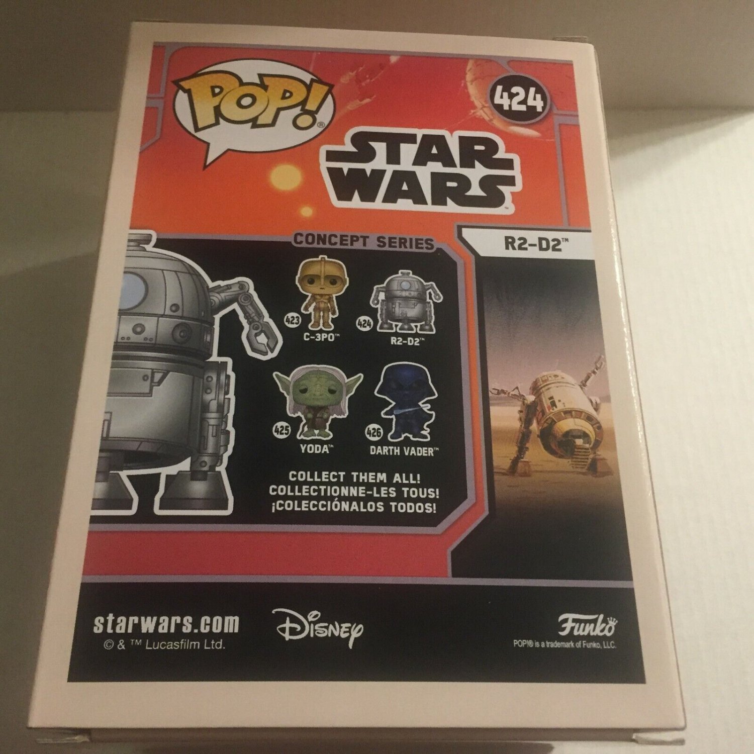 New Star Wars Concept Series R2D2 Funko Pop #424
