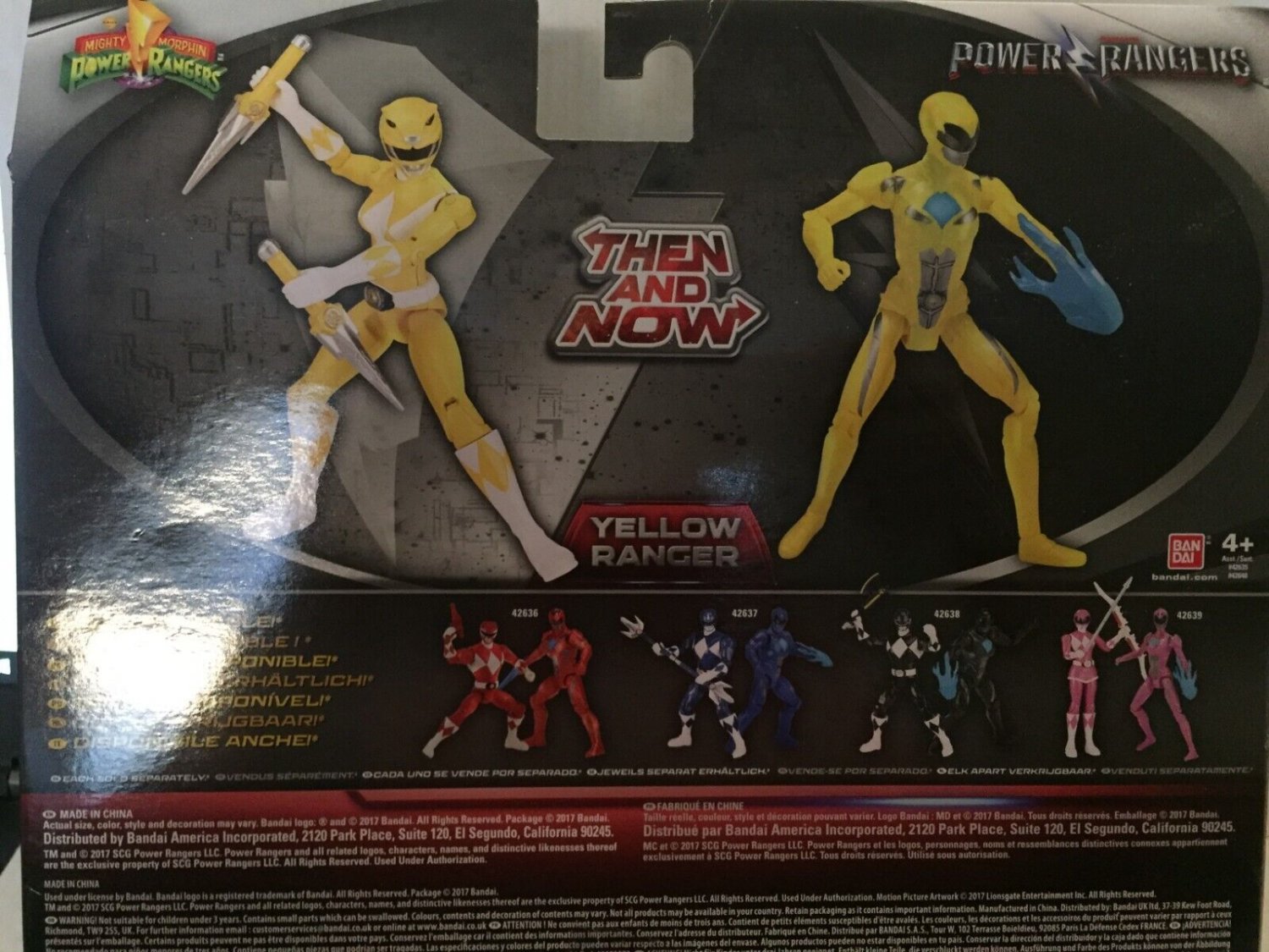 New Power Rangers Then and Now Yellow Ranger Two Pack Action Figures