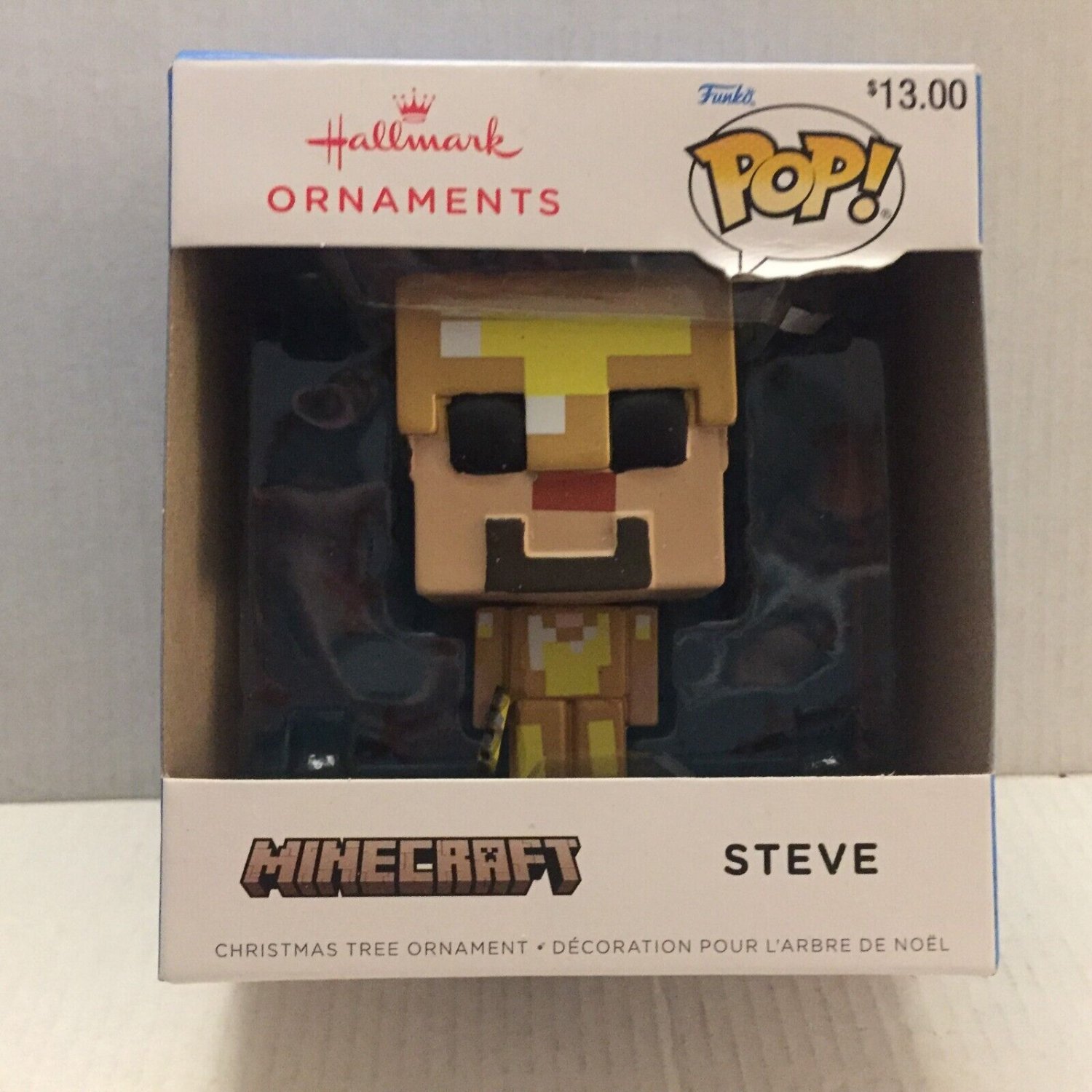NEW Hallmark Ornament Minecraft Armored Steve Funko Pop Figure