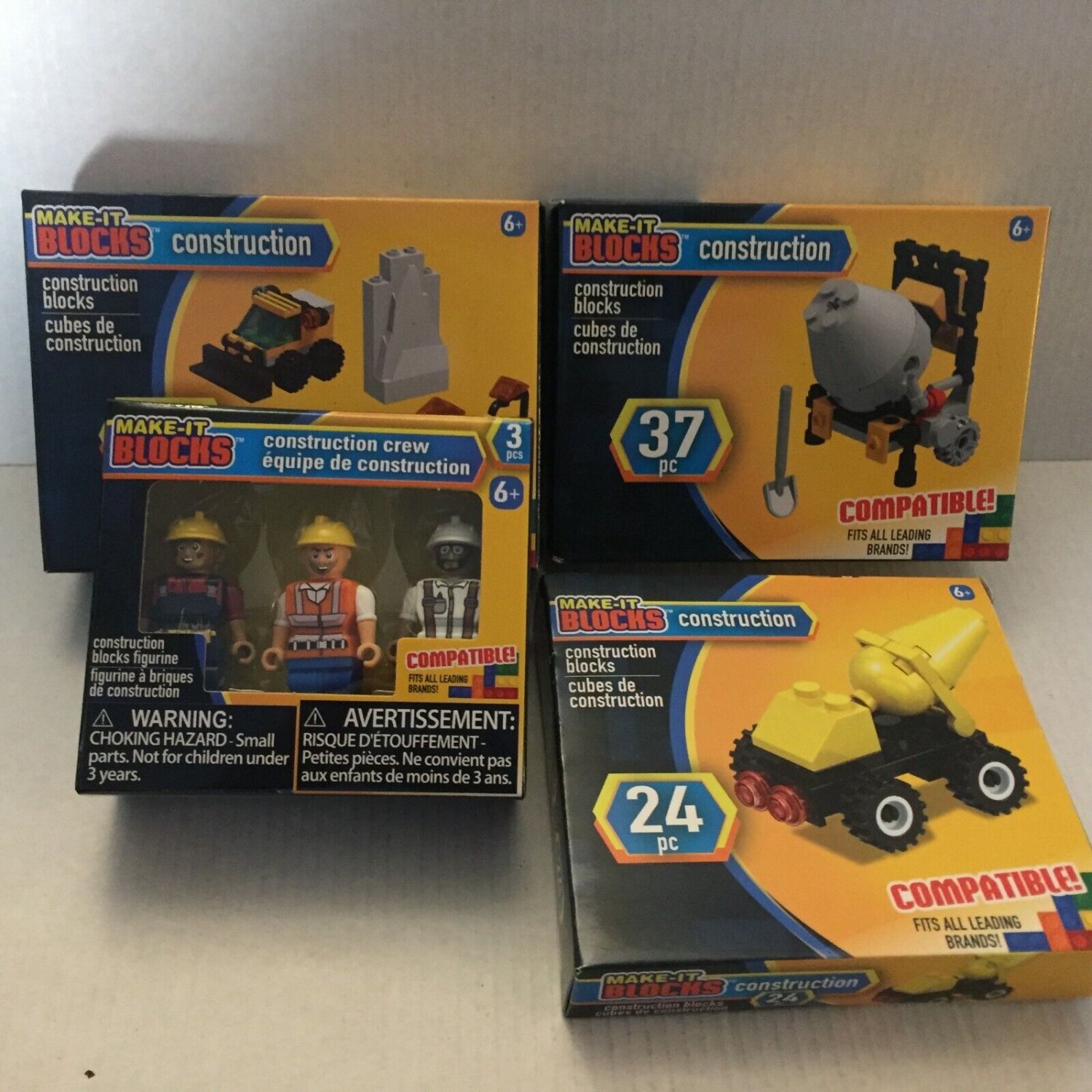 New Make-It Blocks Construction sets & Figures - 96 pcs + 3 Figures