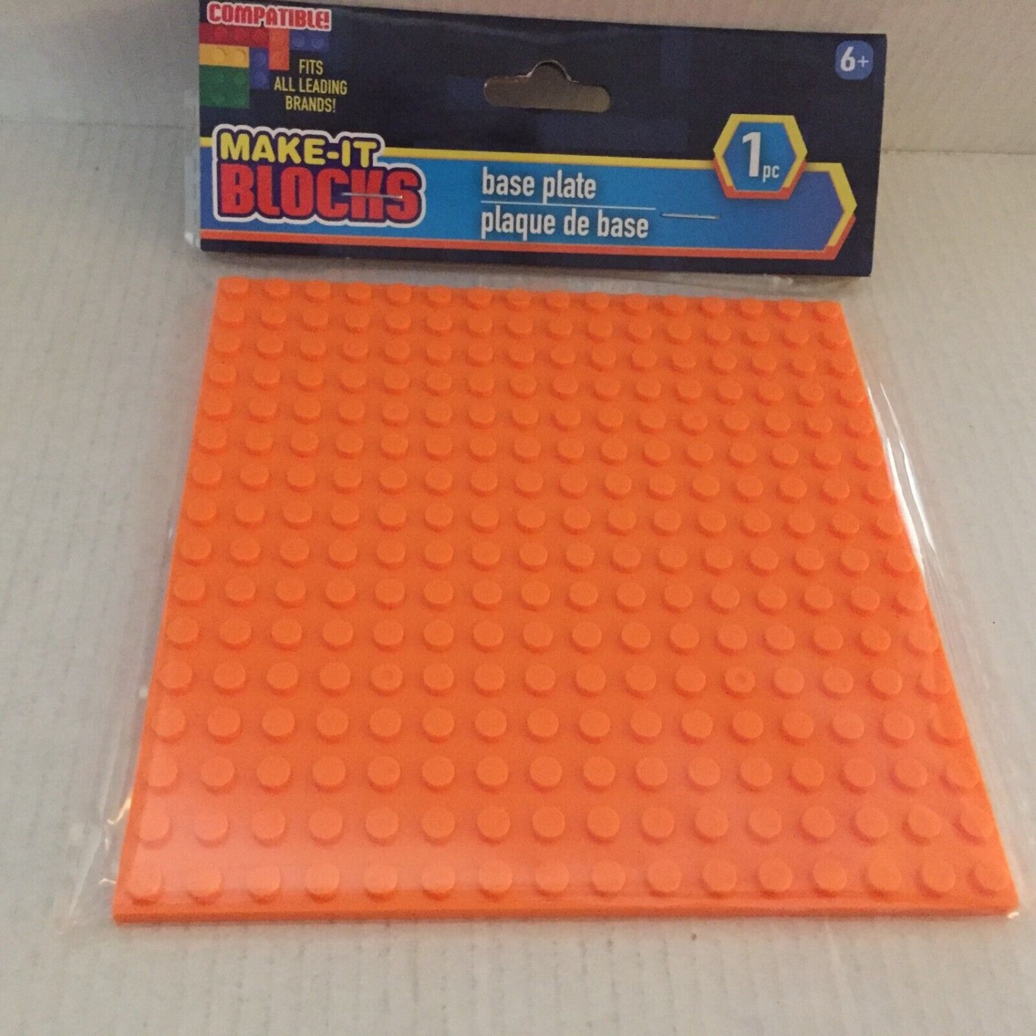 New Make-It Blocks 5'' x 5'' Base Plate - Orange
