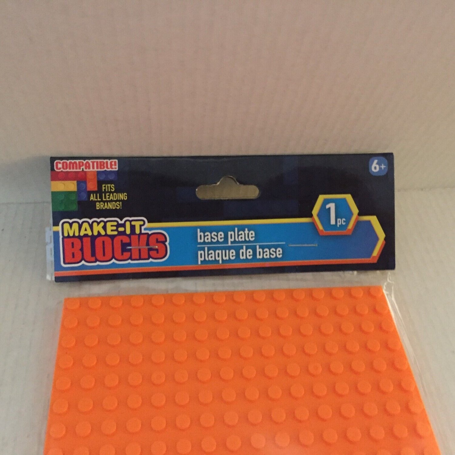 New Make-It Blocks 5'' x 5'' Base Plate - Orange