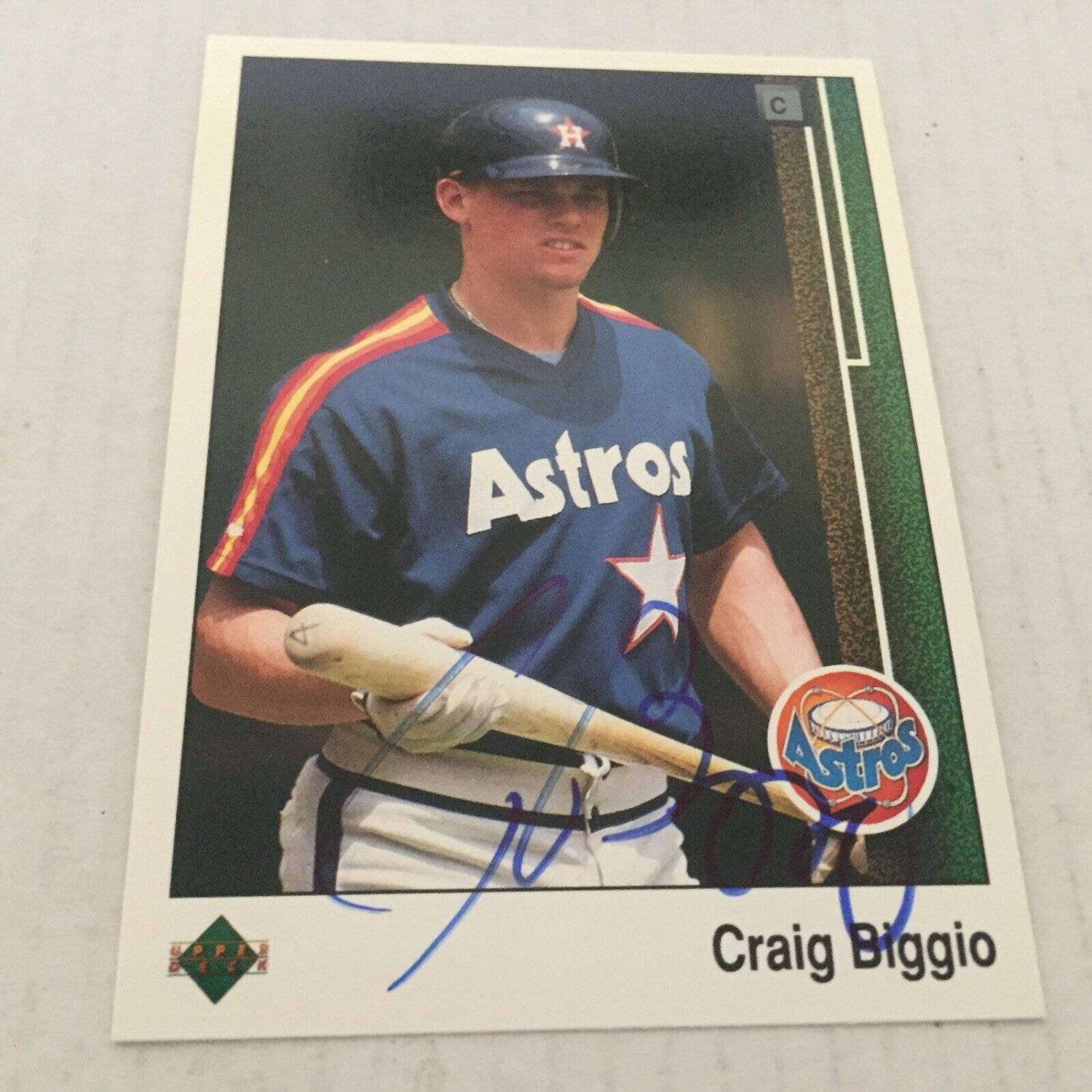 1989 Upper Deck Houston Astros Hall of Famer Craig Biggio Signed Card #273