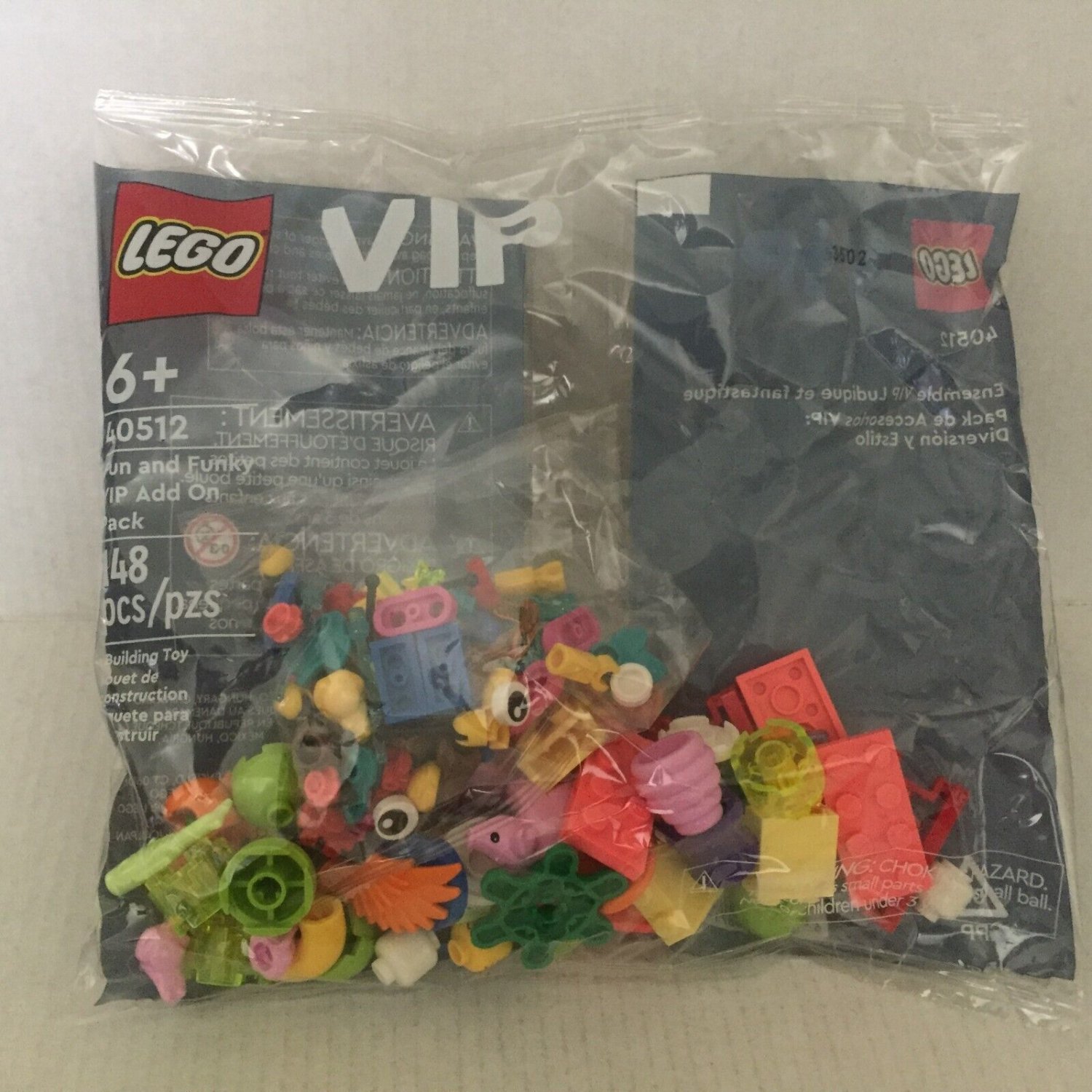 NEW Official Lego Fun & Funky VIP Add-On Pack Poly Bag #40512 - 148 Pieces