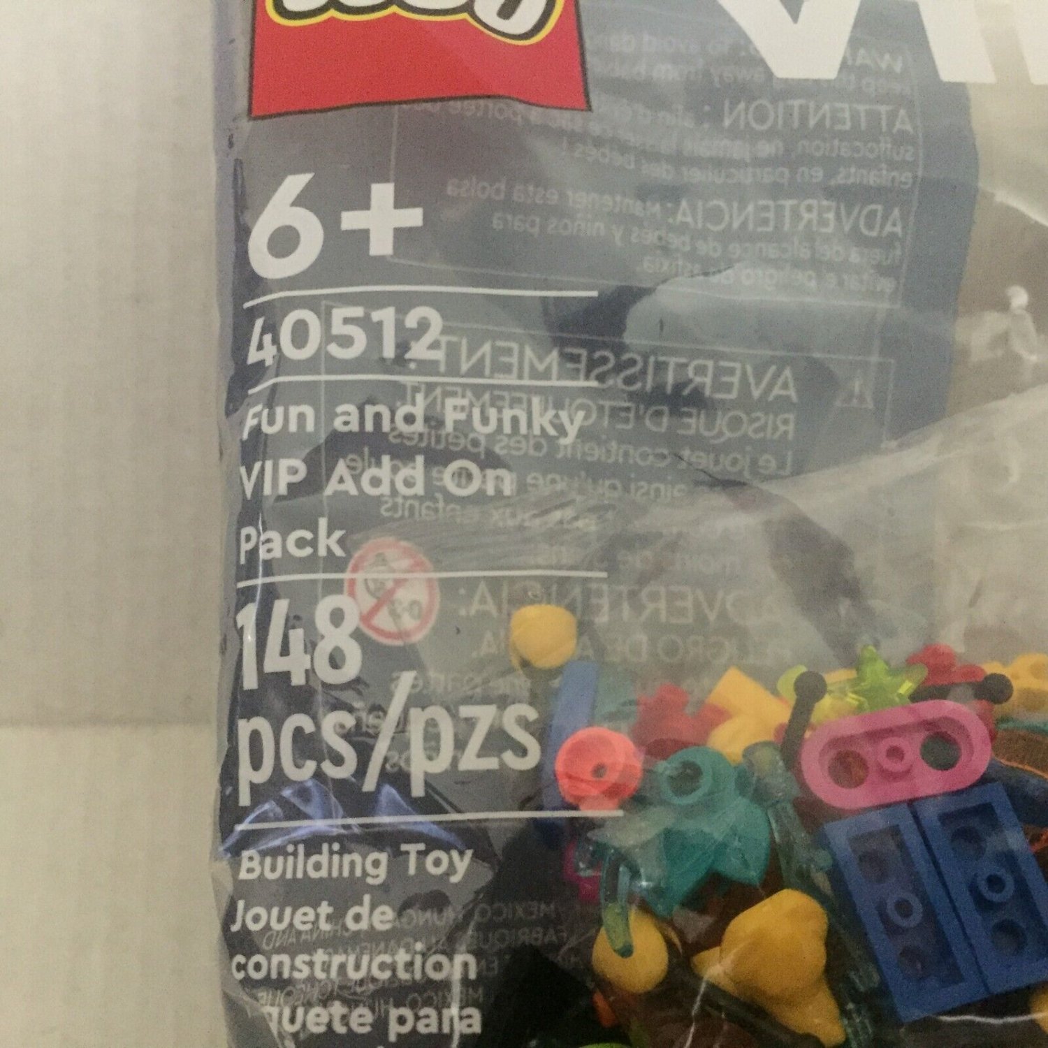 NEW Official Lego Fun & Funky VIP Add-On Pack Poly Bag #40512 - 148 Pieces