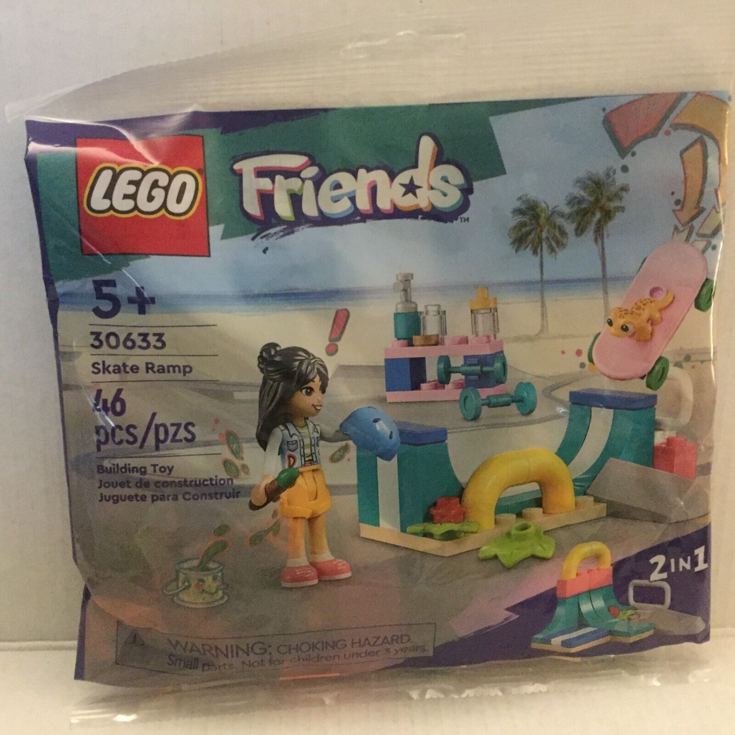 New Lego Friends Skate Ramp Polybag Set #30633 - 46 Pieces