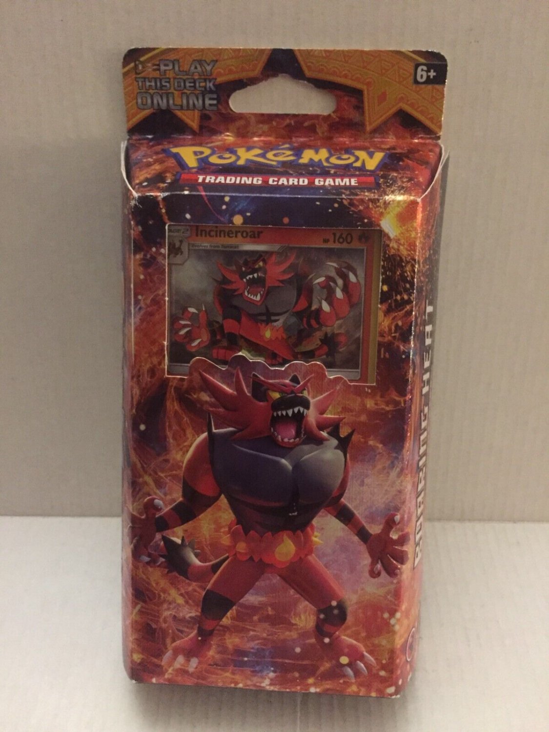 New Pokemon Holo Incineroar Sword & Shield Roaring Heat Theme Deck - 60 ...