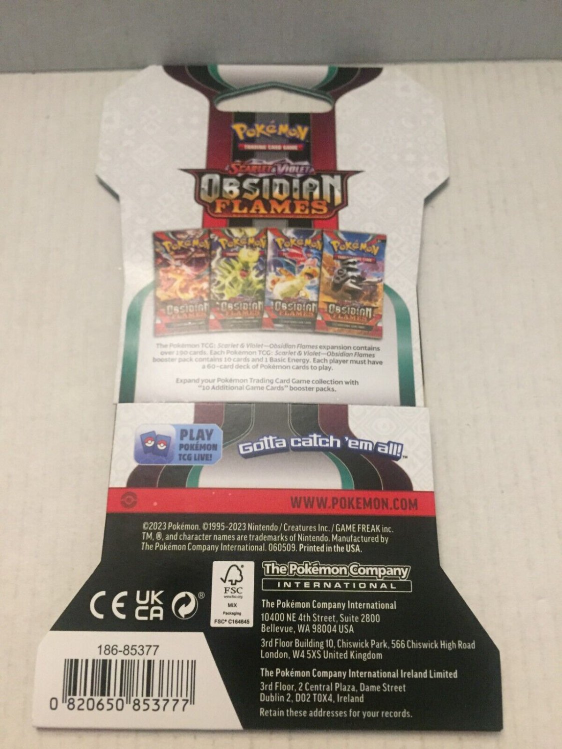 New Pokemon Scarlet & Violet Obsidian Charizard Art Booster