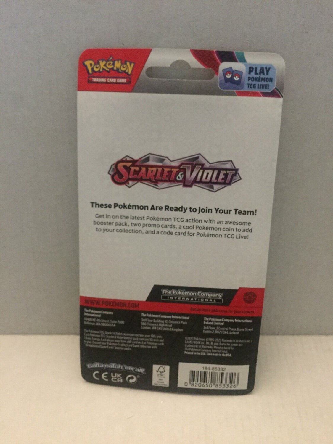 New Pokemon Arcanine/Growlithe Scarlet & Violet Blister Pack + Coin