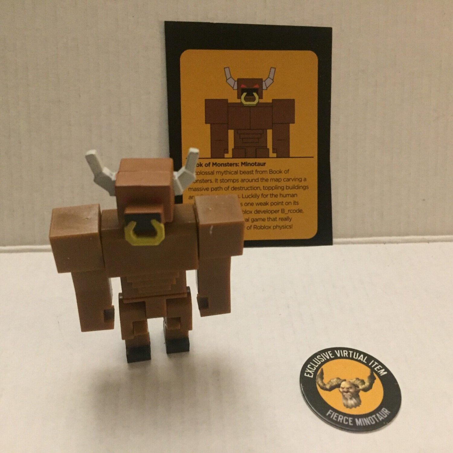 Roblox Book of Monsters Minotaur Figure With Unused Fierce Minotaur Code