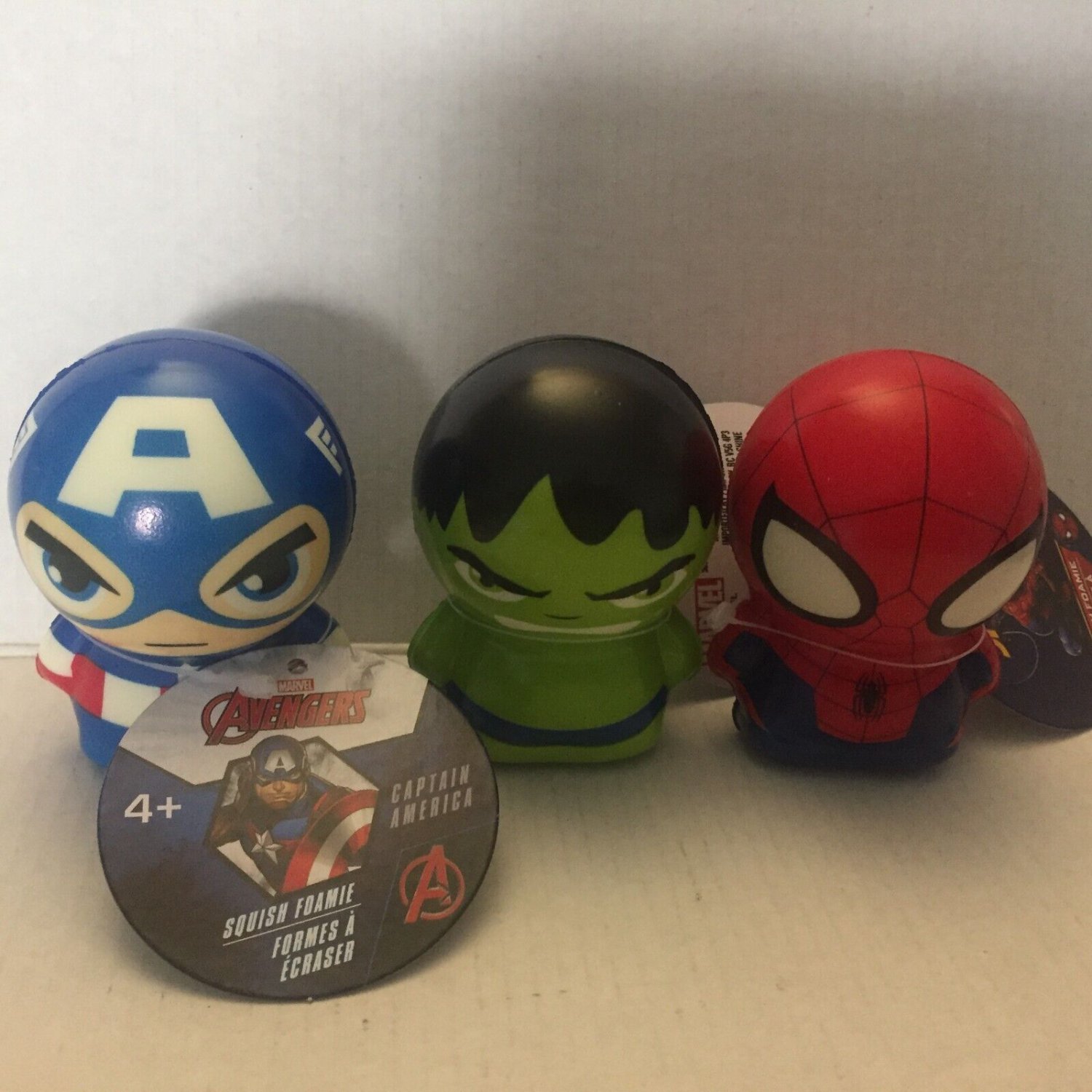 NEW Marvel Captain America Hulk Spider-Man Squish Foamie Figures