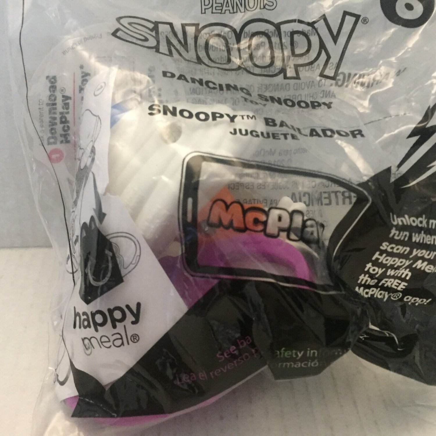New Sealed McDonalds Happy Meal Dancing Snoopy Toy #8