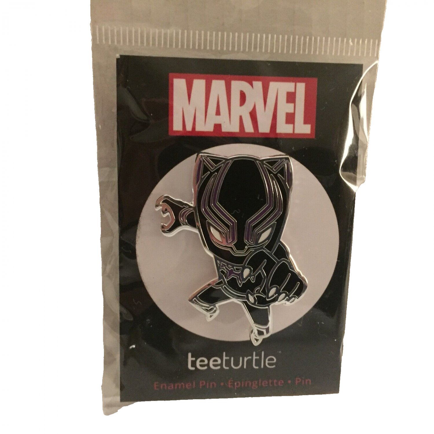 NEW TeeTurtle Marvel Black Panther 2'' Pin