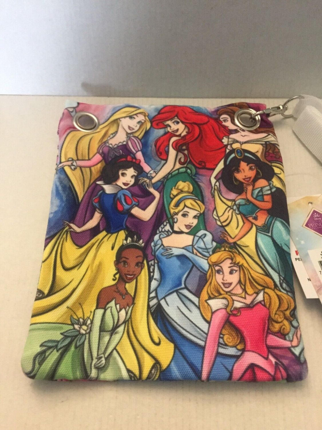 New Disney Princess 8'' x 6'' Small Tote Zipper Bag