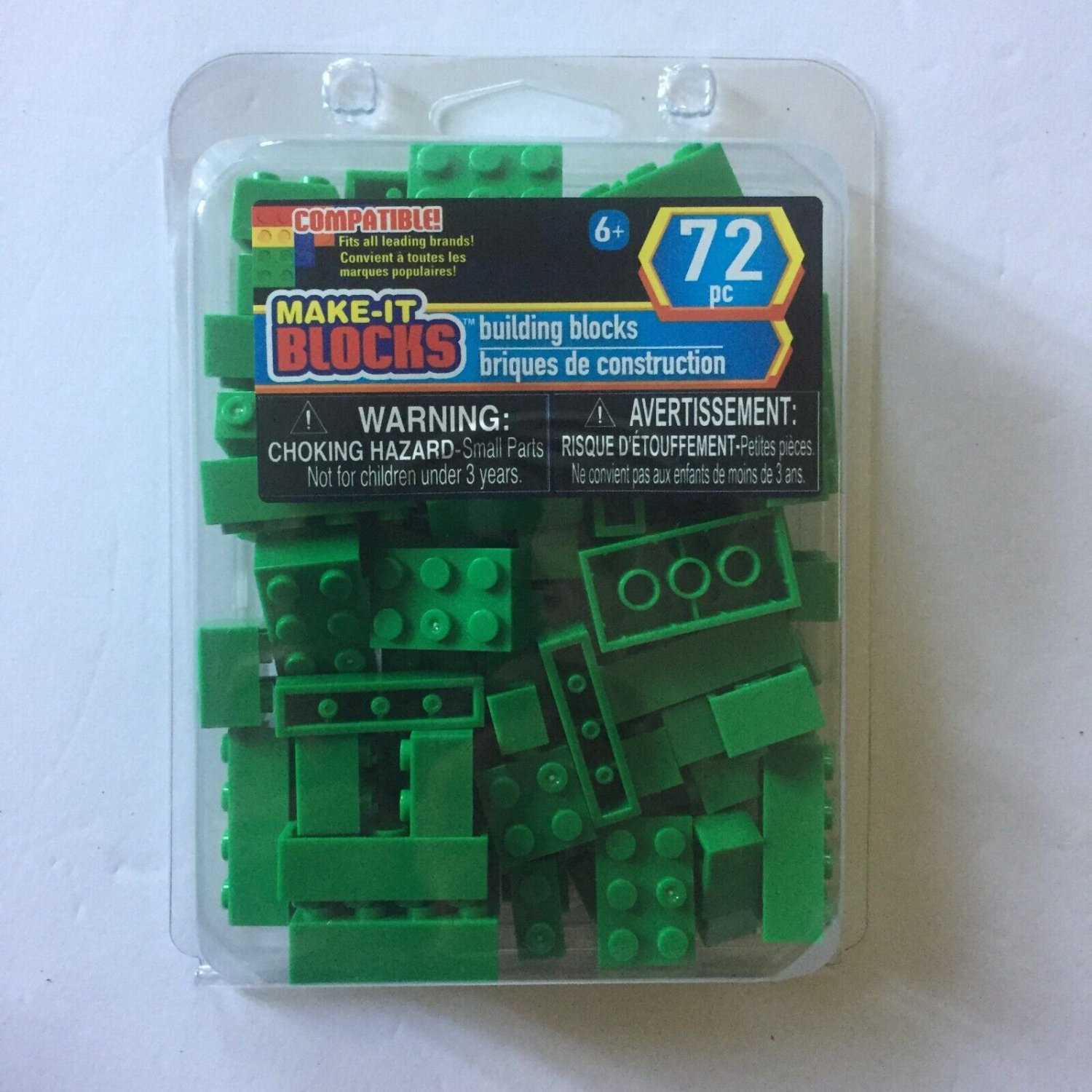NEW Make It Blocks Green Building Blocks - 72 pieces