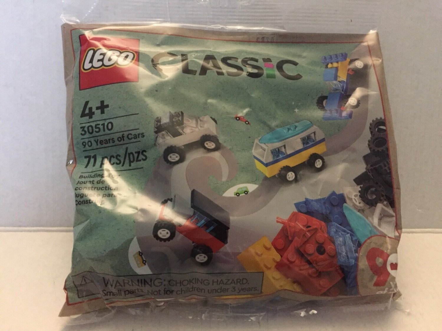 NEW Official Lego Classic 90 Years of Cars Polybag Set #30510 - 71 pieces