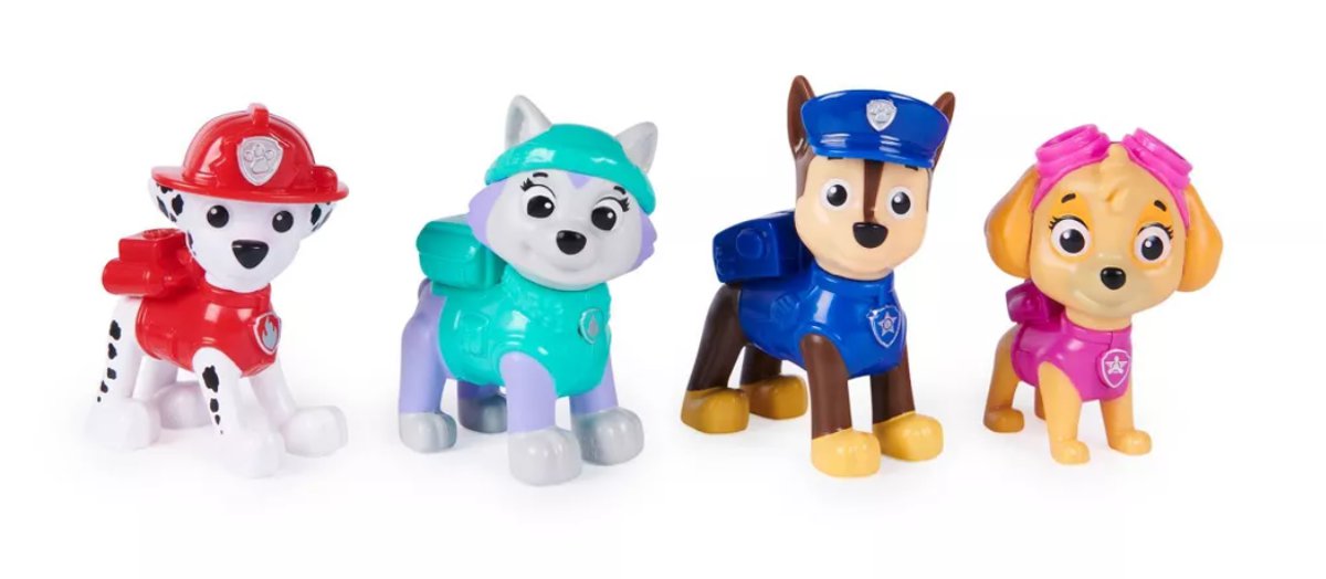 Nickelodeon Paw Patrol 4 Figures Chase Marshall Skye And Everest