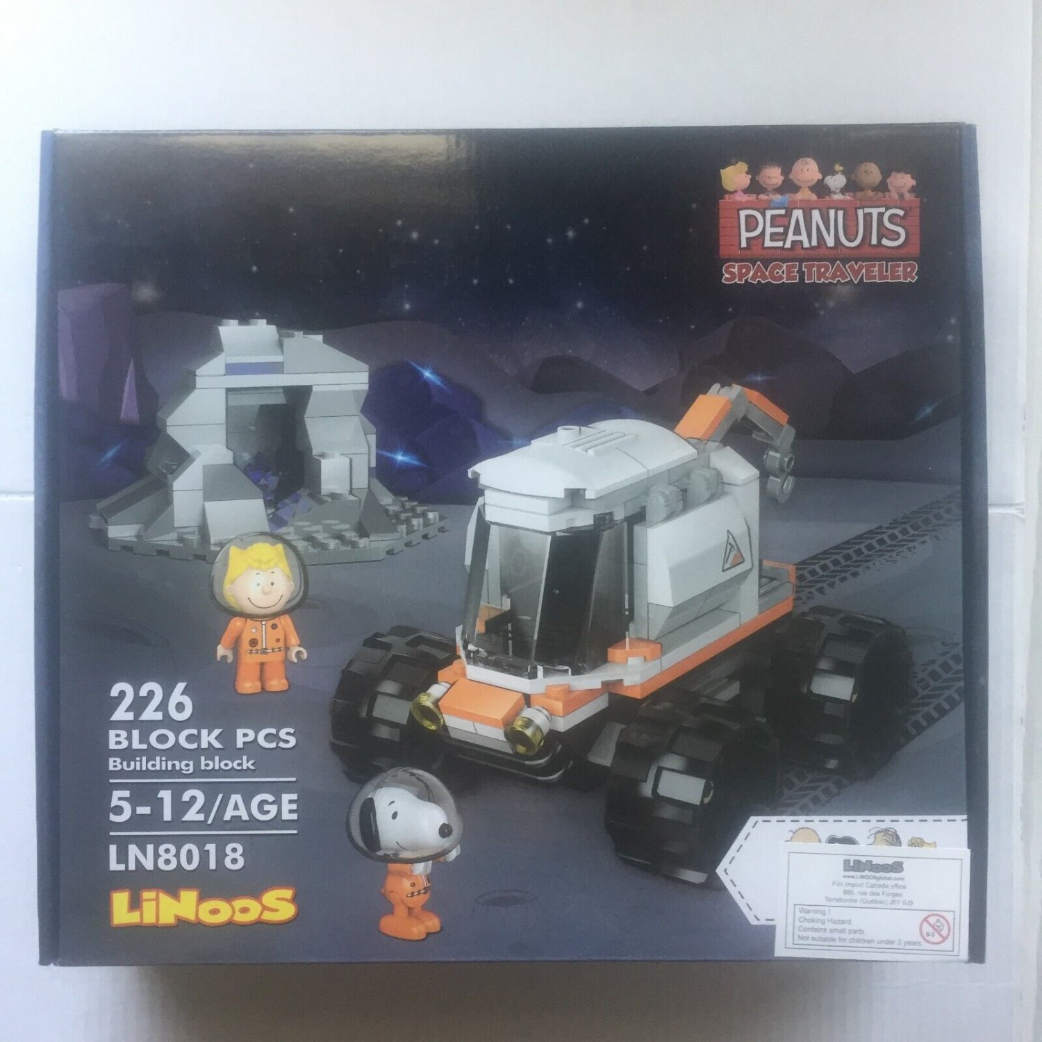 NEW Peanuts Space Traveler Snoopy & Sally Space Rover Building Set #LN8018