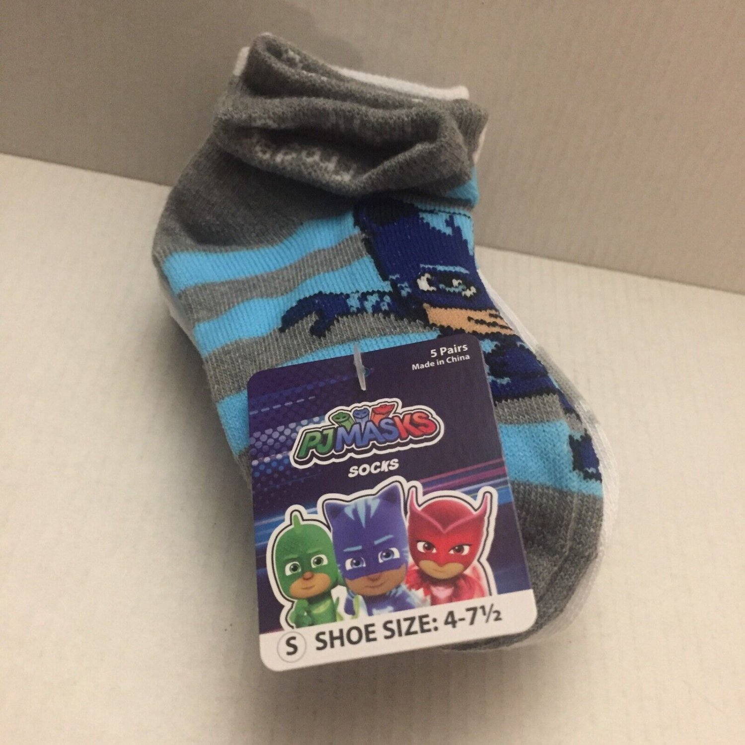 NEW PJ Masks Catboy Kids Small 5 Pack Socks - Shoe Size 6-12