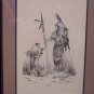 Framed/Signed Sketch by Chebon Dacon 21 X 27