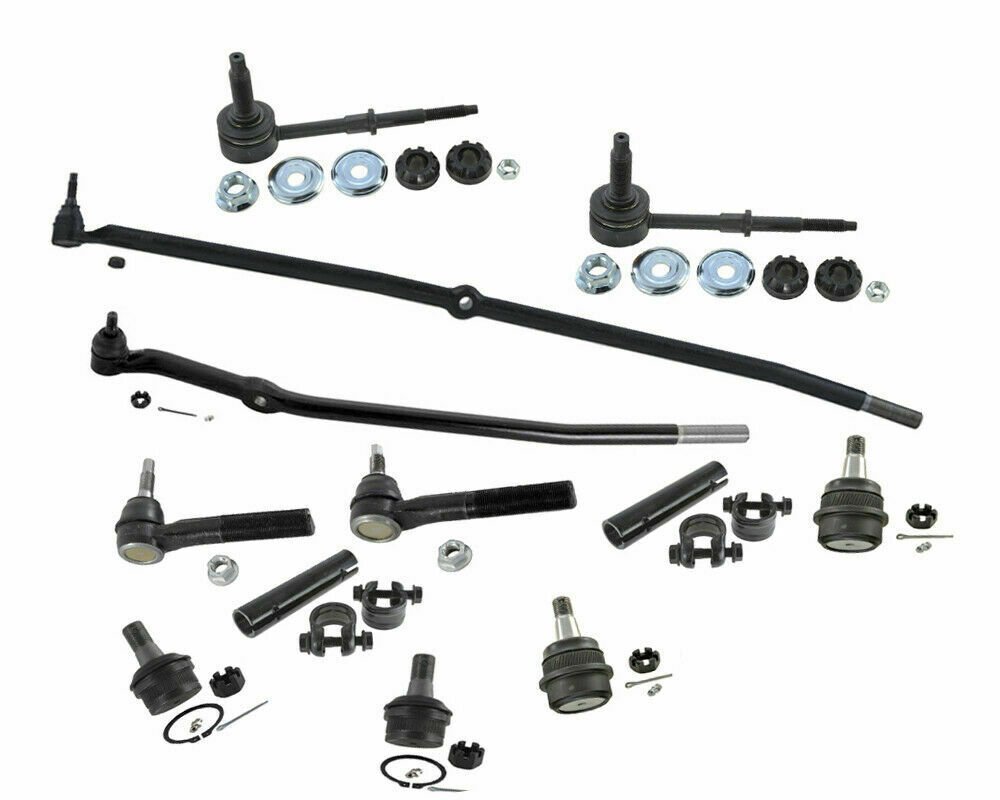 12 Pcs Front Steering Kit Dodge Ram 2500 4WD Tie Rods Ball Joints Sway ...