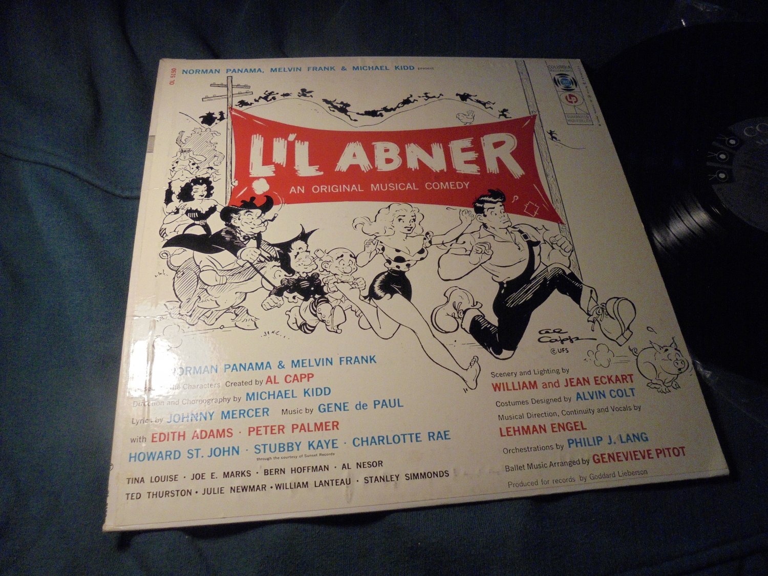 1956 L'IL ABNER Broadway Musical Original LP Record!! $20.00 Shipped!!