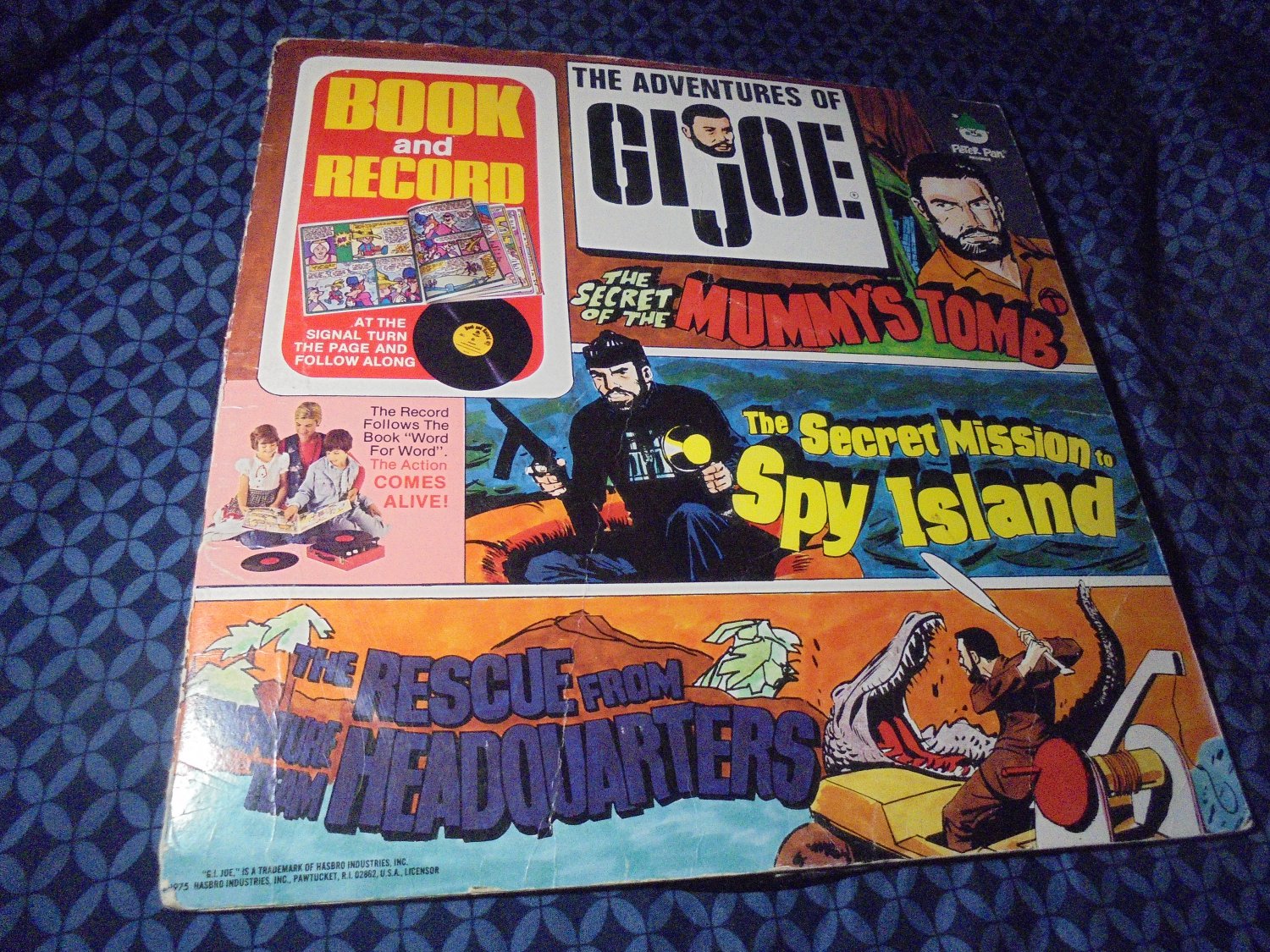 RARE 1975 ADVENTURES of G.I. JOE Book & Record Set LP!! $35.00 obo!