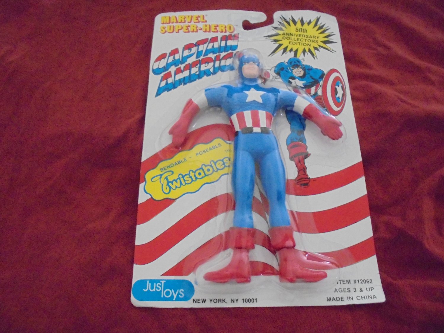 CAPTAIN AMERICA Twistable ACTION FIGURE by Just Toys-MIP!! $35.00 Shipped!!