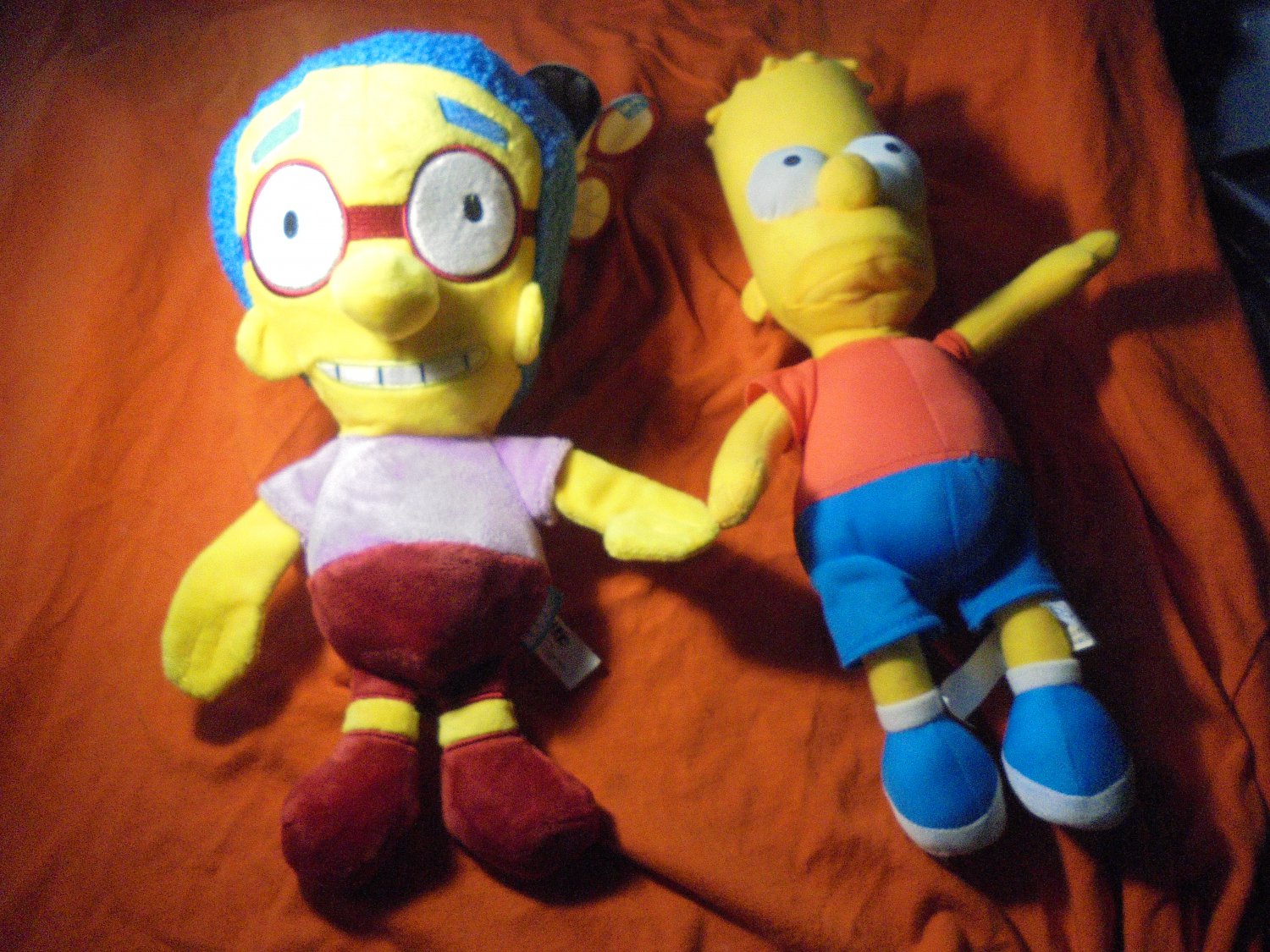 BART SIMPSON and MILHOUSE Large Plush Dolls!! $35.00 Shipped!!