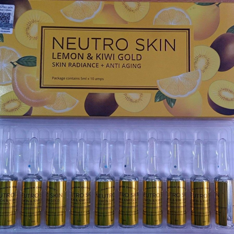 2 x ORIGINAL Neutro Skin Vitamin C with Collagen Lemon Kiwi Gold Skin ...
