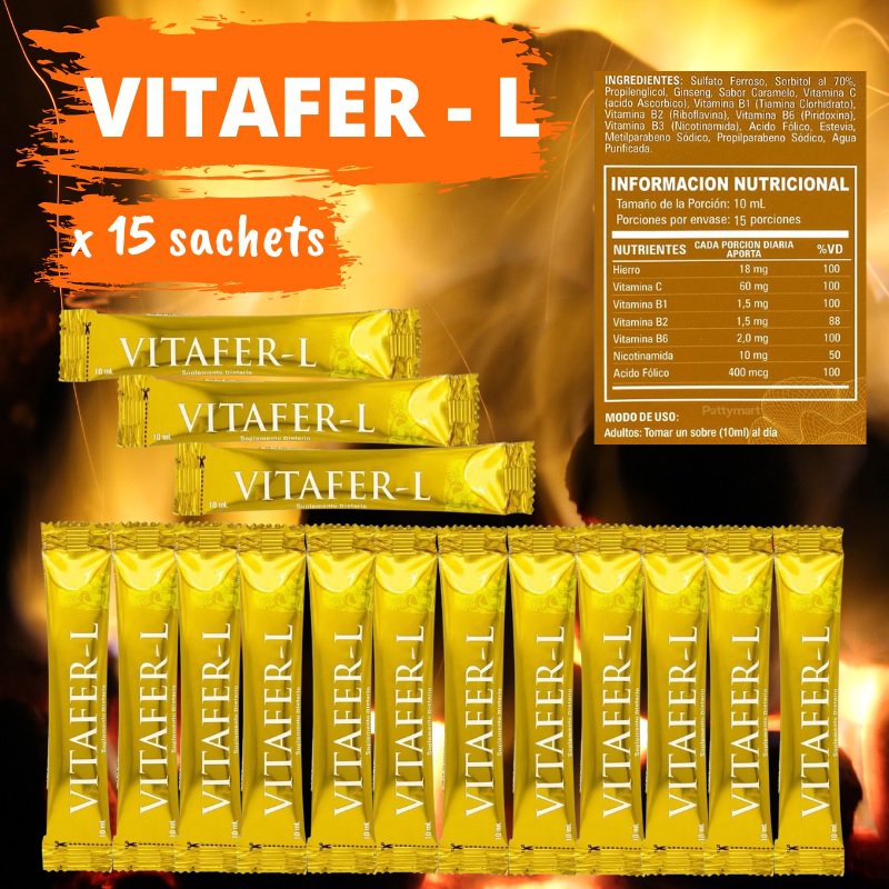 Vitafer-L Gold Multivitamin 15 sachets Restoring Energy Booster for Men ...