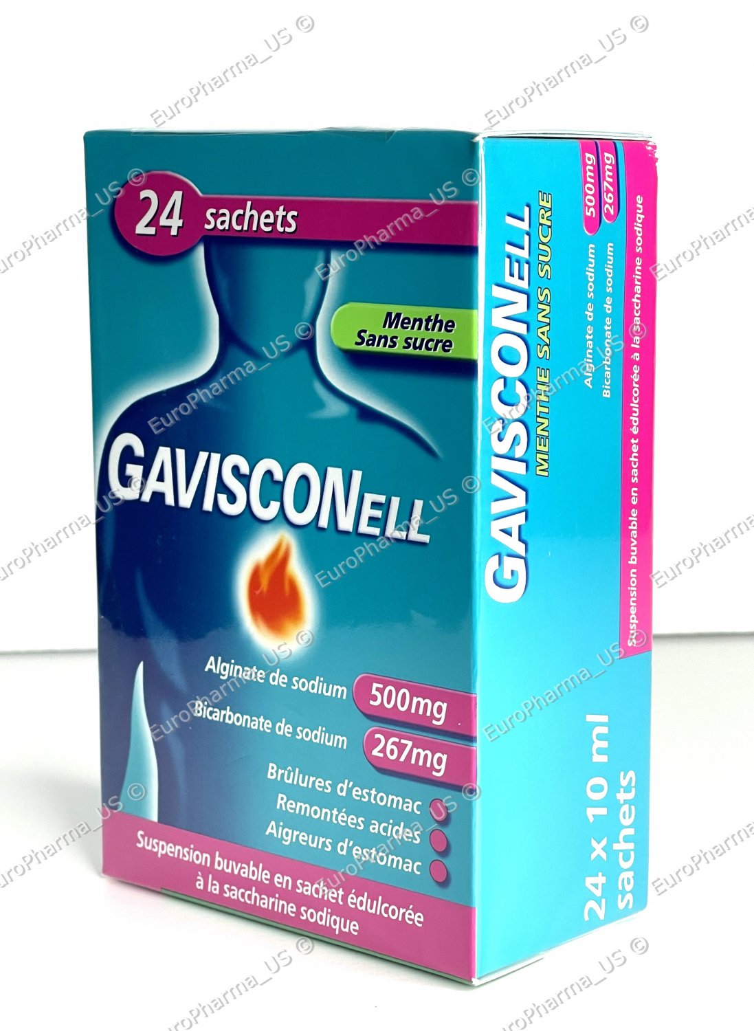 Gaviscon ELL Liquid Mint Flavor Sugar Free 24 Sachets of 10 ml Travel ...