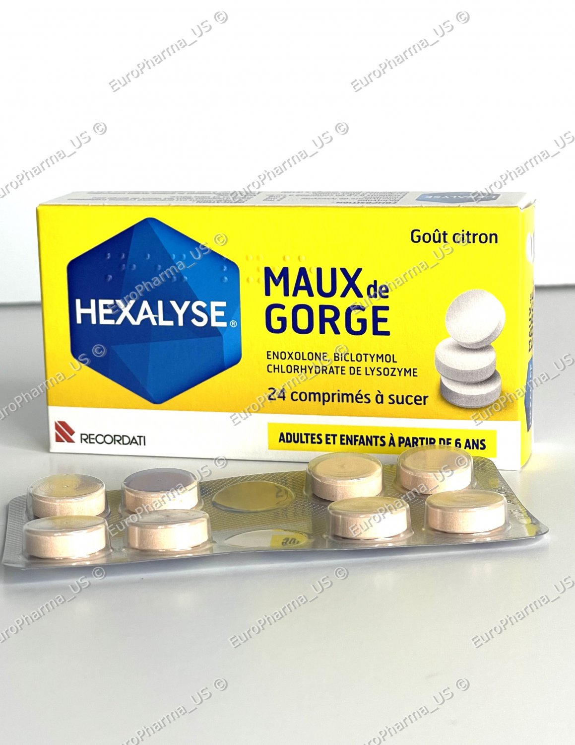 Hexaspray Chloraseptic Hexa.lyse 24 tab for sore throats Strepsils