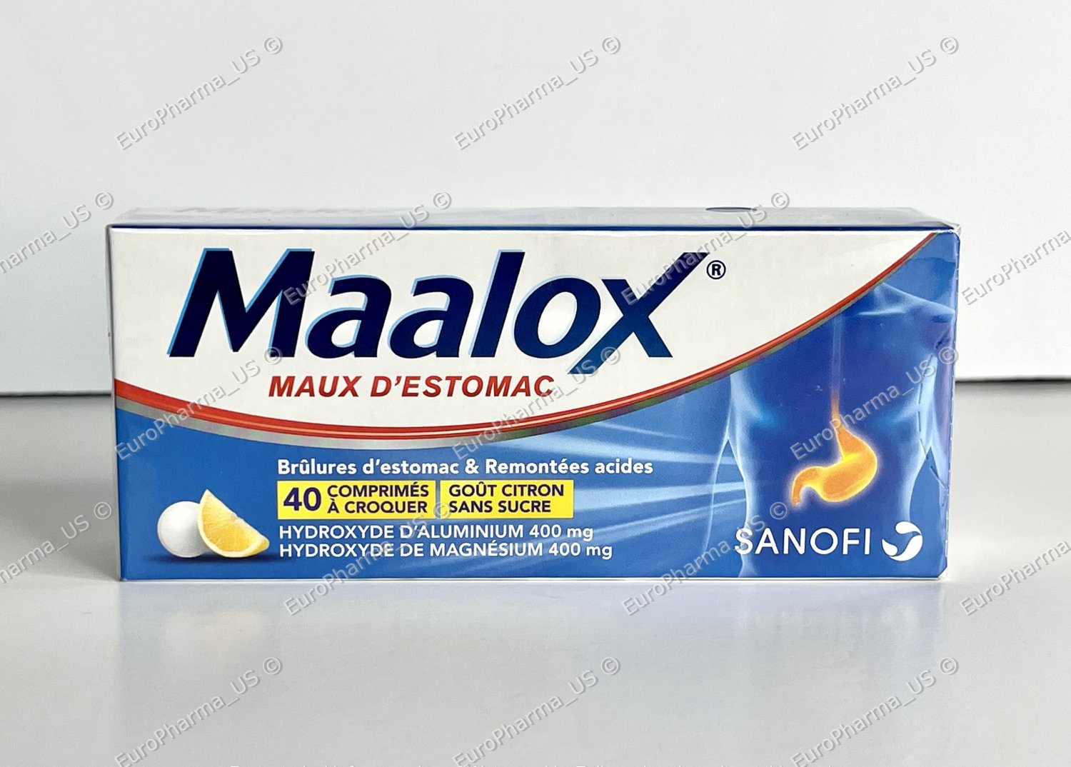 Maalox Chewable Tablets 40 tab Sugar-Free Lemon Flavor