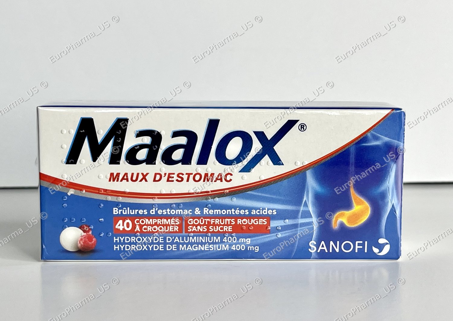 Maalox Chewable Tablets 40 tab Sugar-Free Berries Flavor