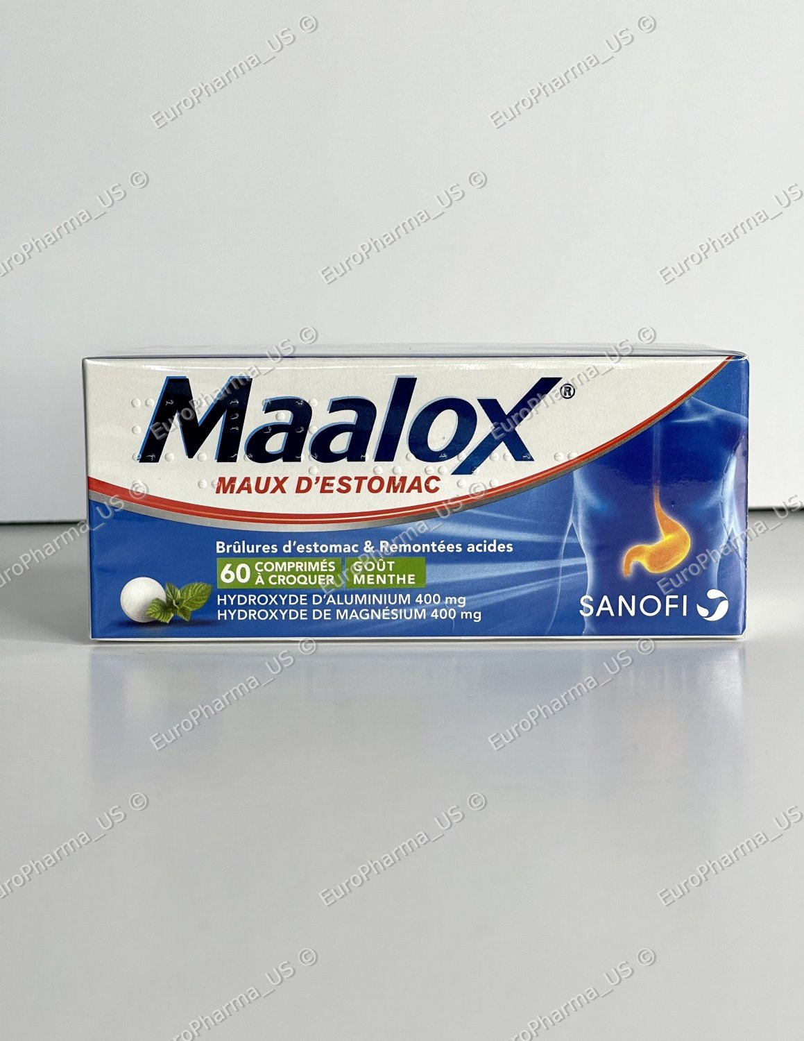 Maalox Chewable Tablets 60 tab Mint Flavor