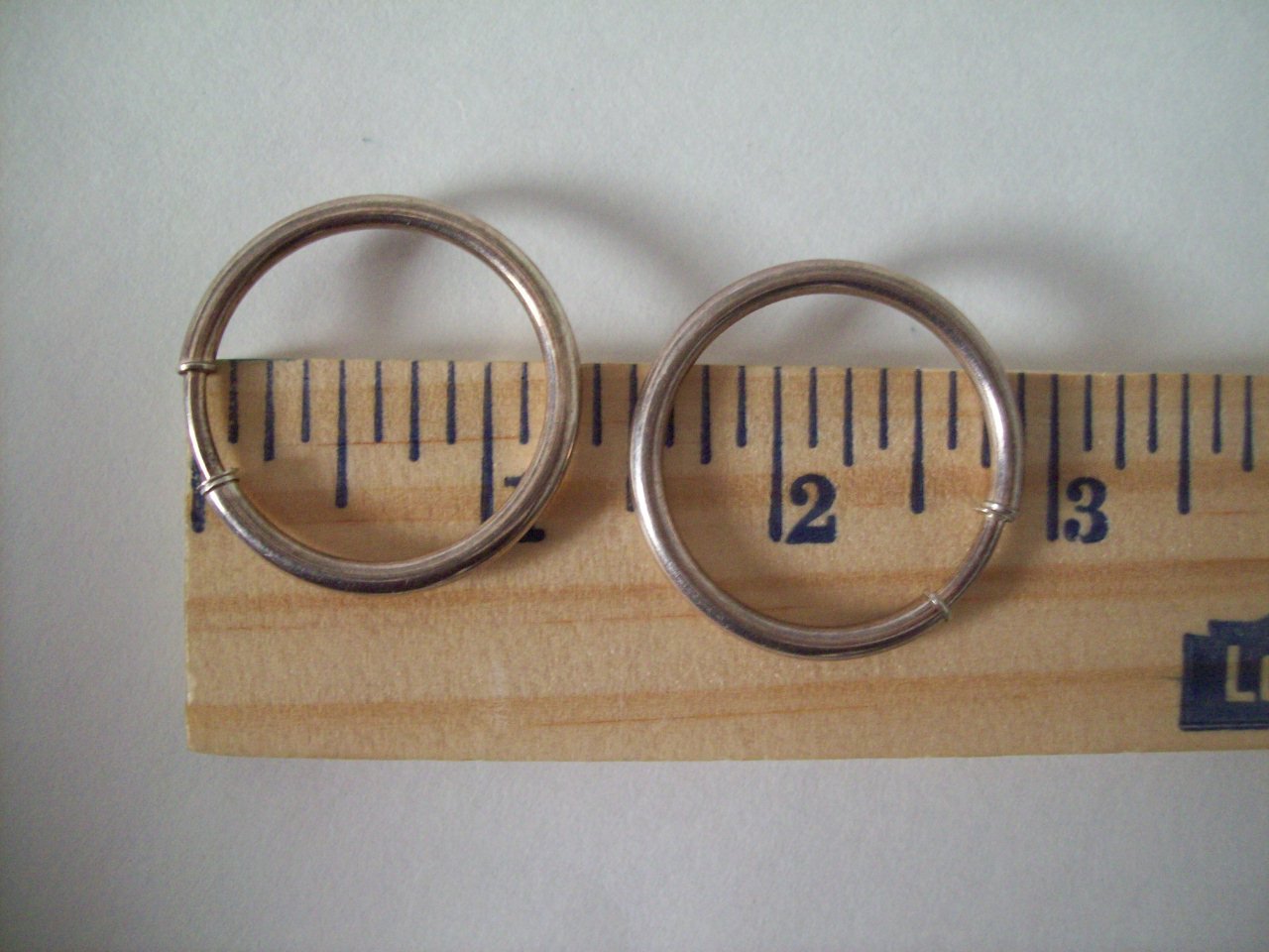 Sterling Silver 925 Round Hoop Non Pierced Ears Tension Closure Vintage ...