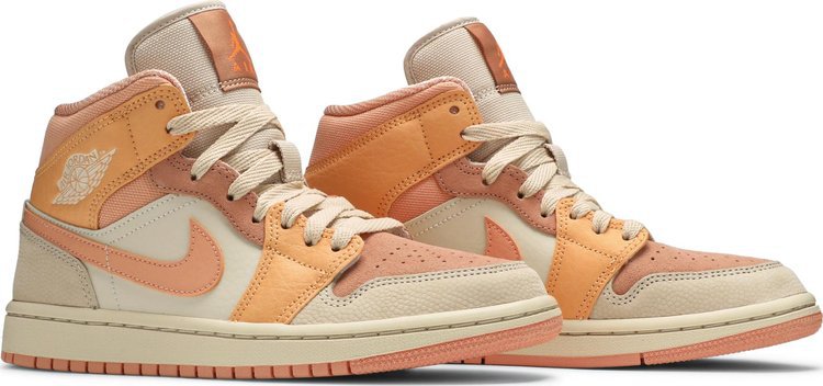 Mens Wmns Air Jordan 1 Mid Apricot DH4270 800