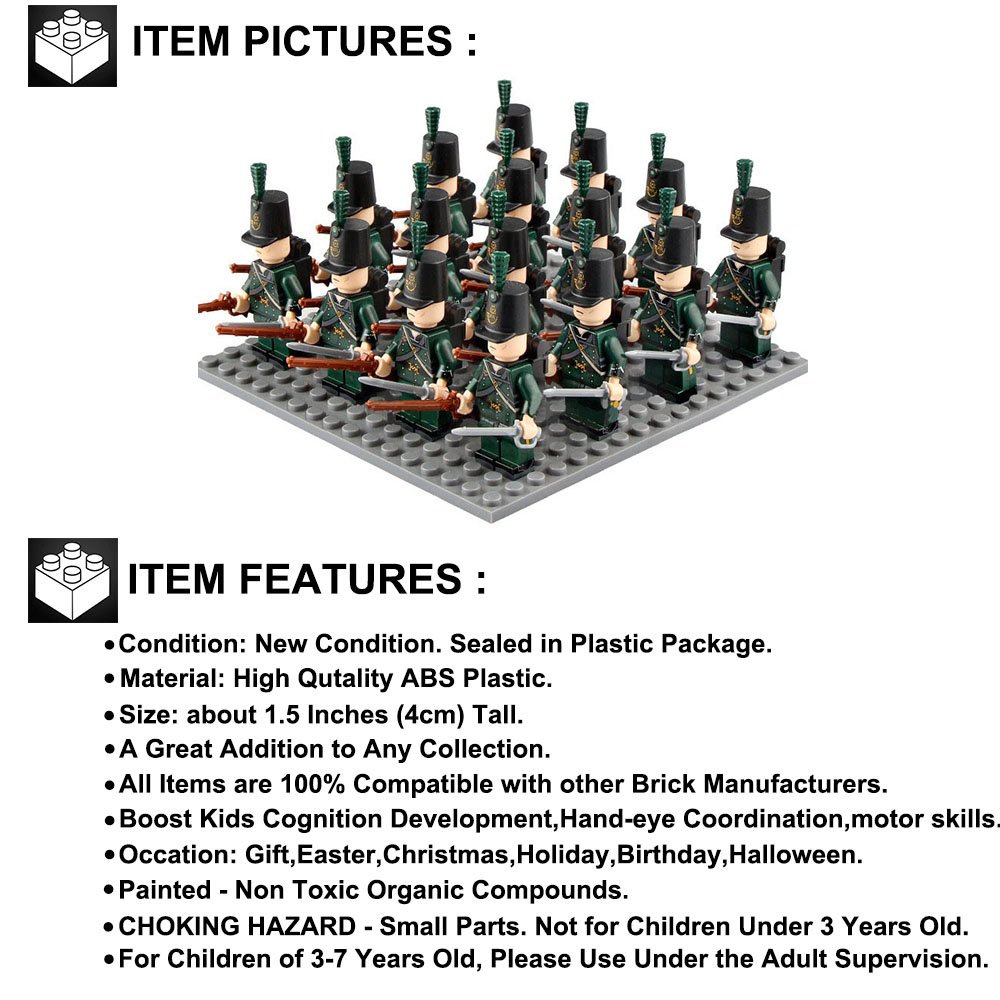 Napoleonic Wars British 95th Rifle Regiment the Britain Army 16 Minifigures