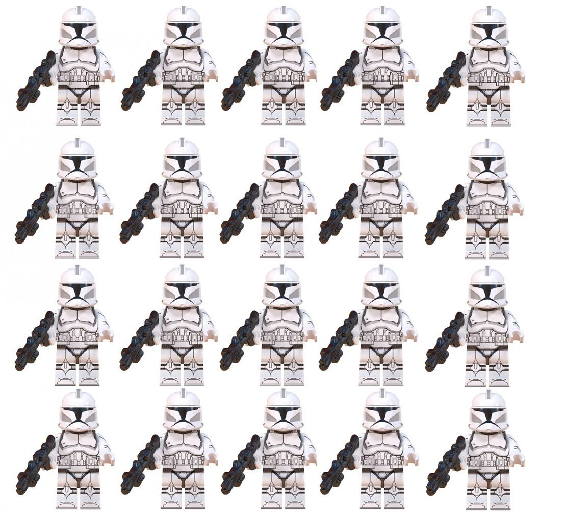 New 20pcs Clone Trooper Soldiers Army Star Wars Custom Minifigure